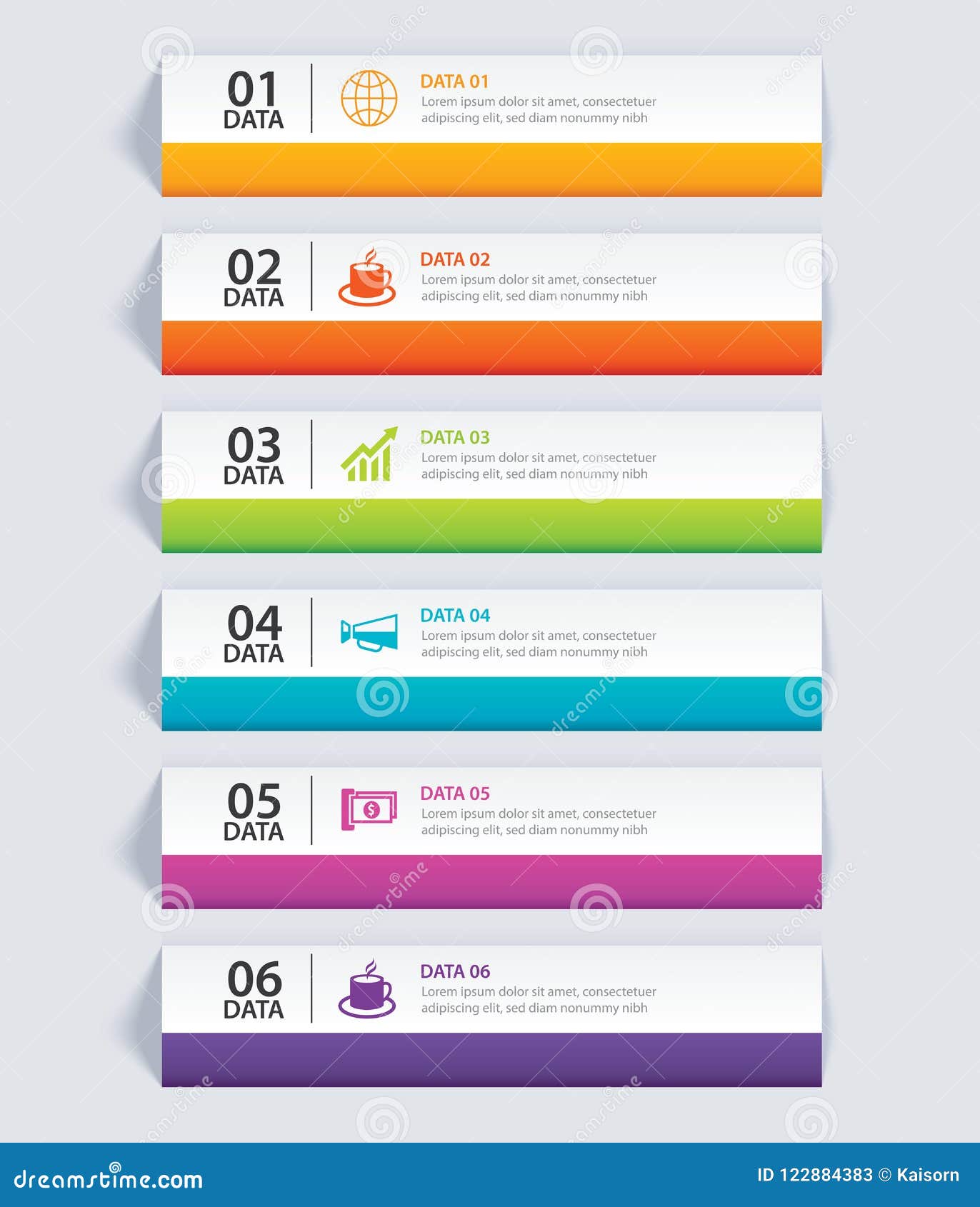 Infographics Tab in Horizontal Paper Index with 6 Data Template. Stock ... Infographics Tab in Horizontal Paper Index with 6 Data Template. Stock ...