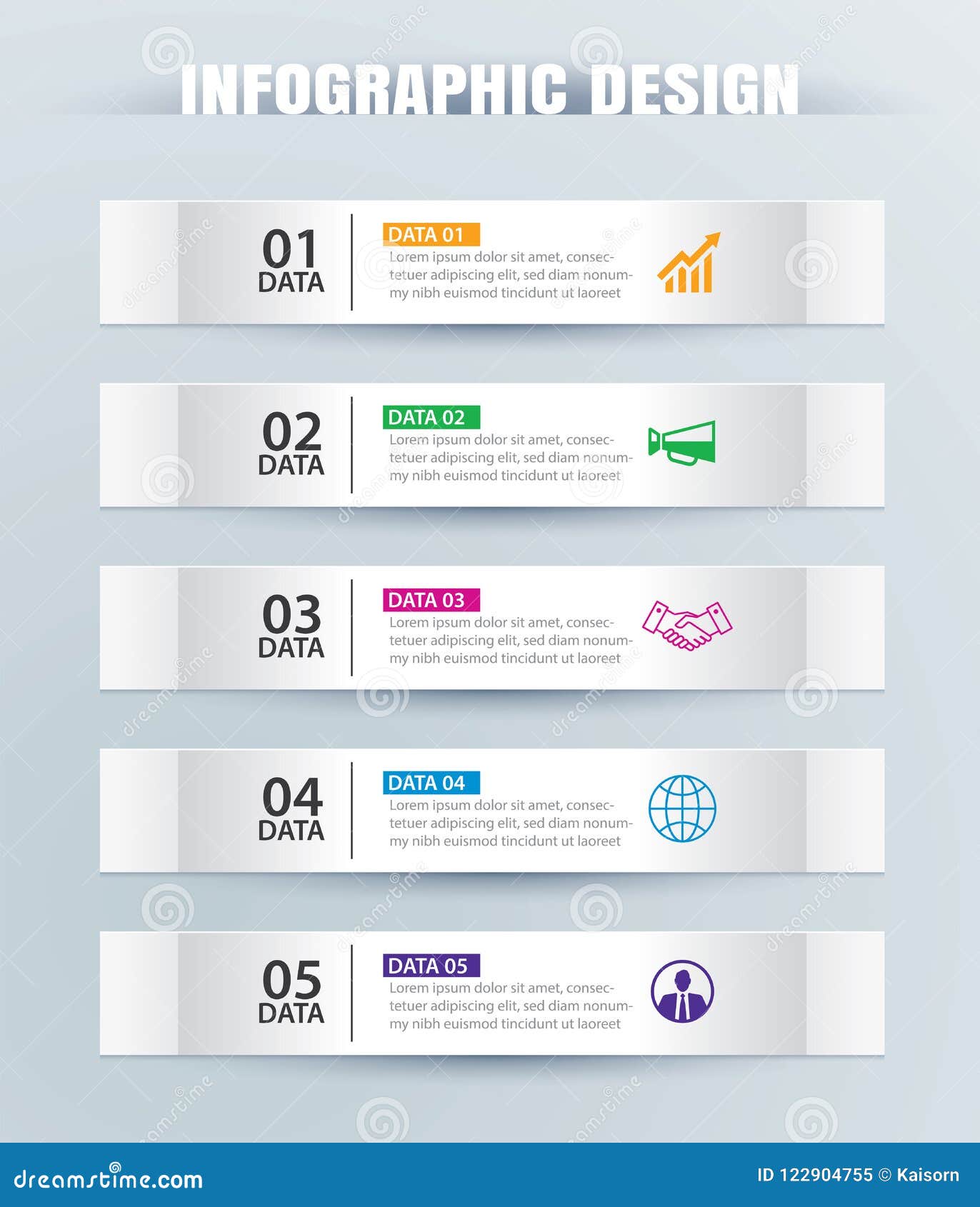 Infographics Tab in Horizontal Paper Index with 5 Data Template. Stock ... Infographics Tab in Horizontal Paper Index with 5 Data Template. Stock ...