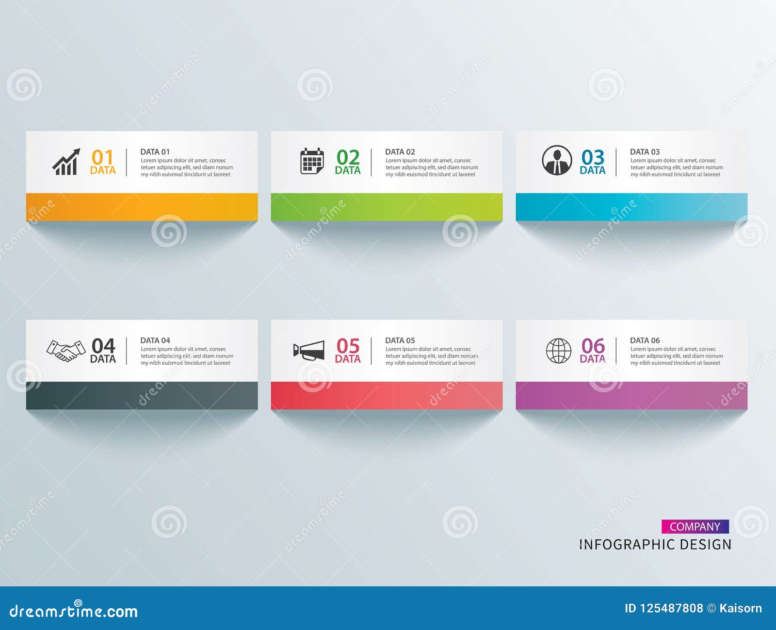 Infographics Tab in Horizontal Paper Index with 6 Data Template. Stock ... Infographics Tab in Horizontal Paper Index with 6 Data Template. Stock ...