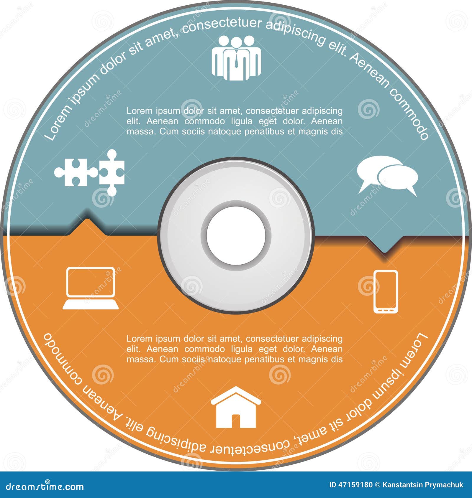 Infographics Template with Compact Disk. Vector Stock Vector ...