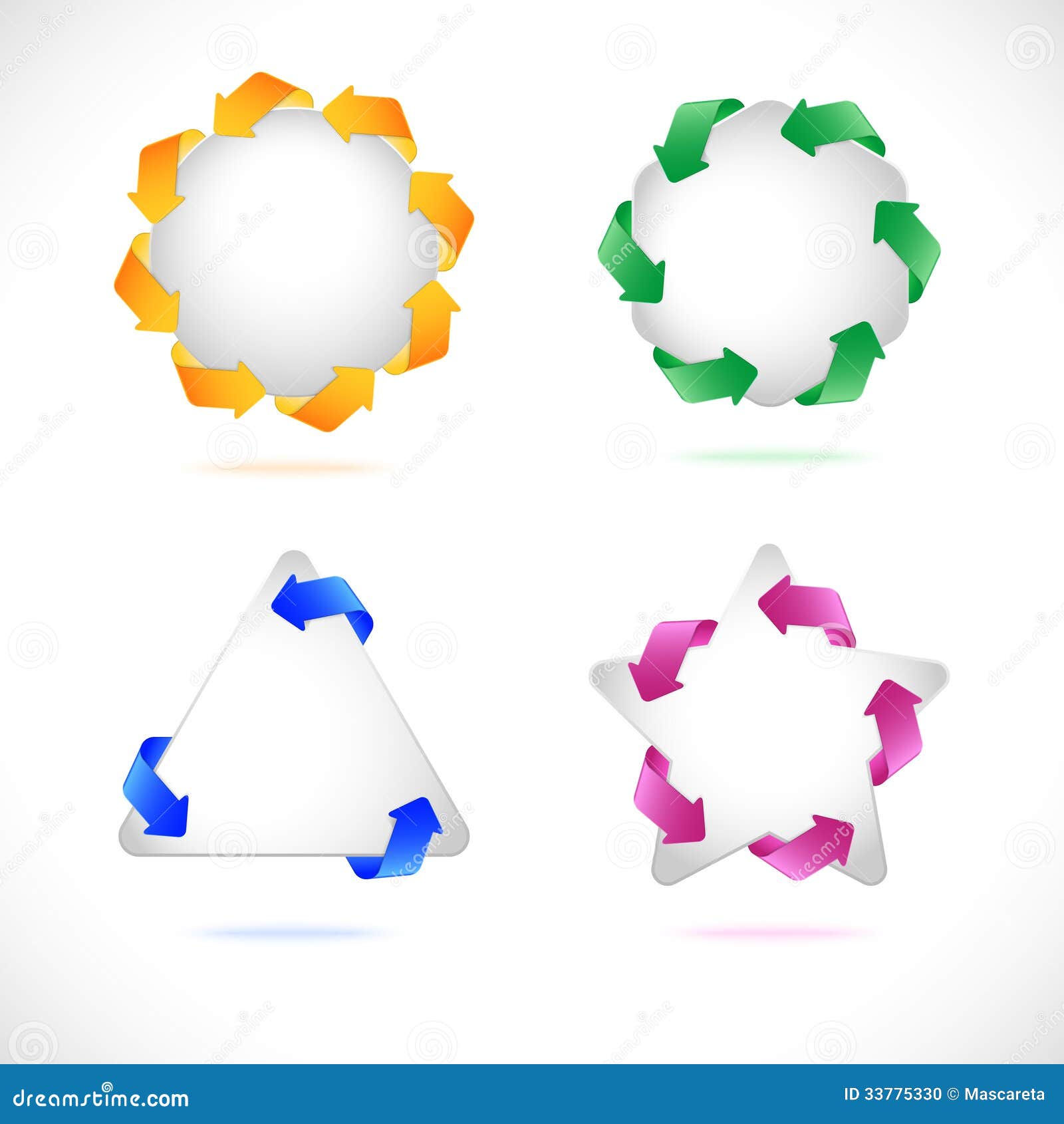 Infographics Template. Four Banners Set Vector. Stock Vector ...