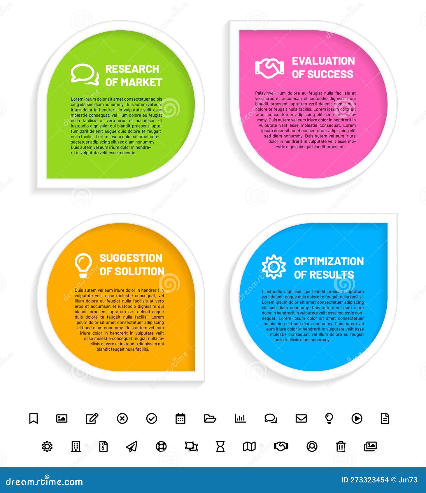 Infographics Frames. Vector Infographic Circular Templates 6 Steps ...
