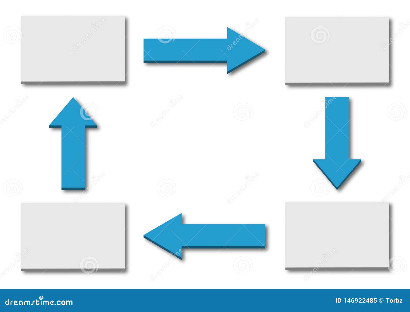 Infographics Template - Four Steps Process Cycle Stock Illustration ...