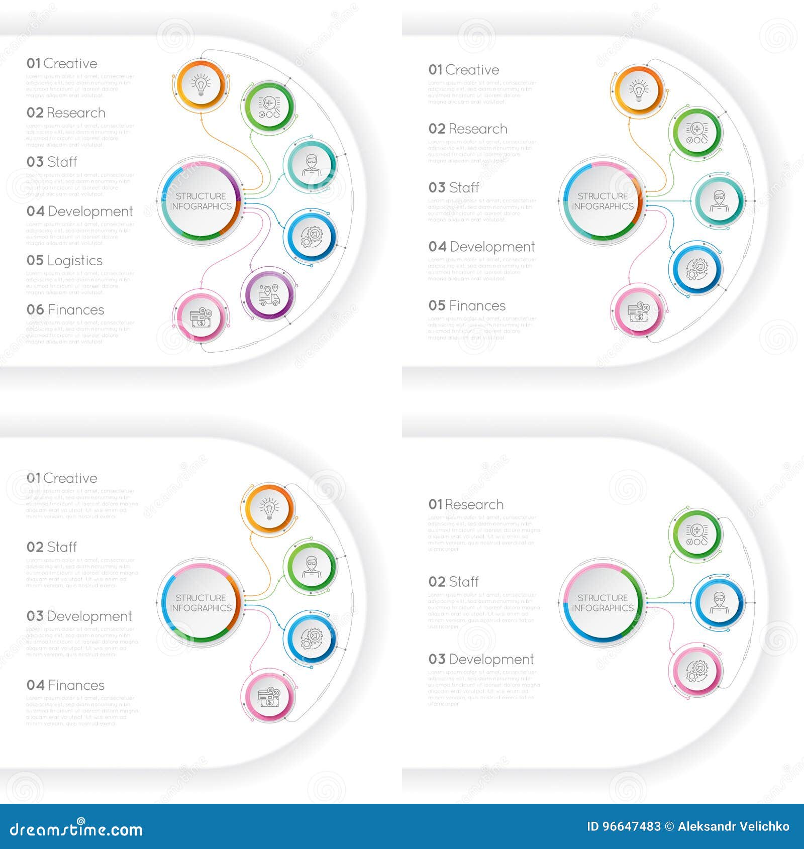 Infographics Template with a Structure Elements of Business Stock ...