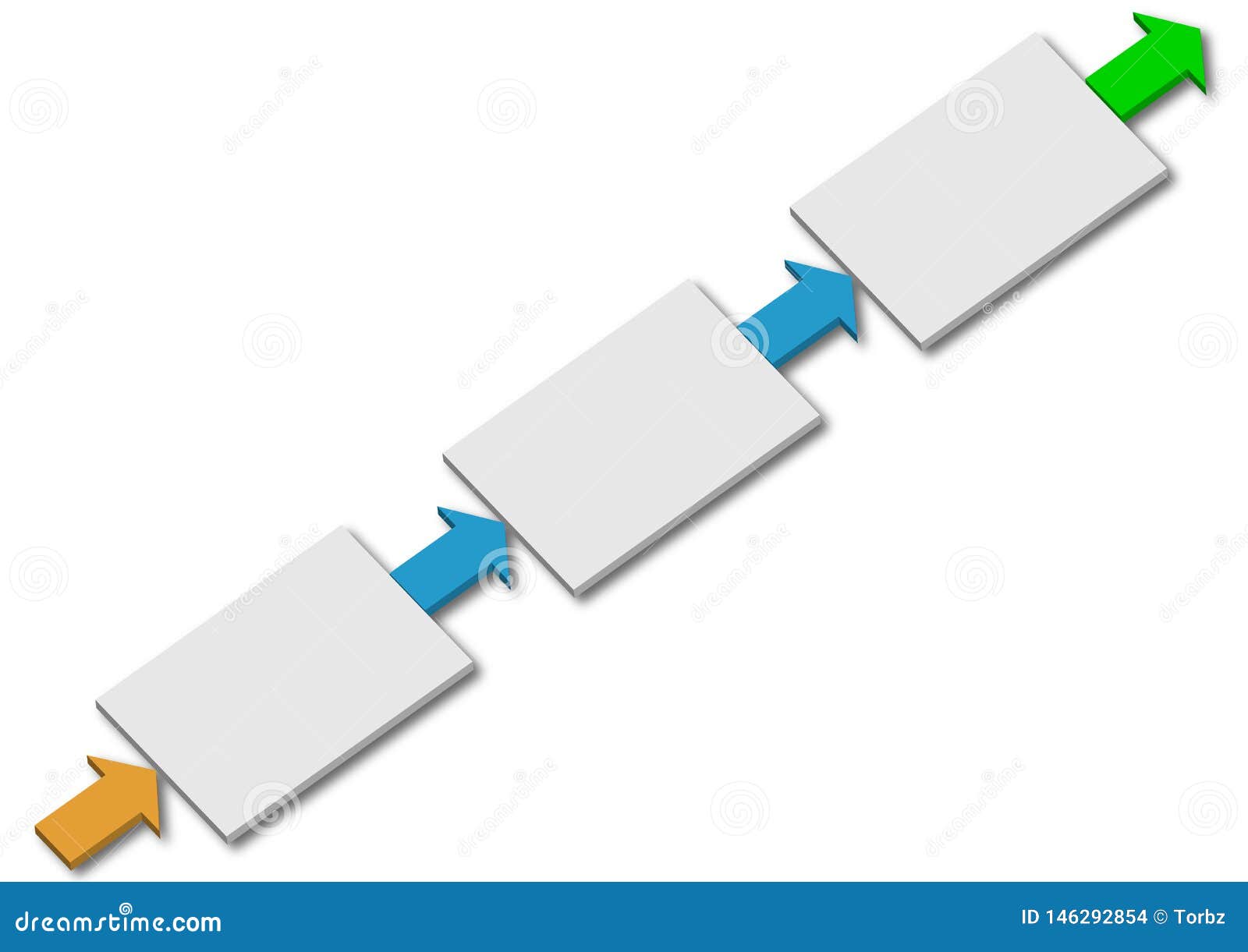 Infographics Template - Three Steps Timeline with Arrows Stock ...