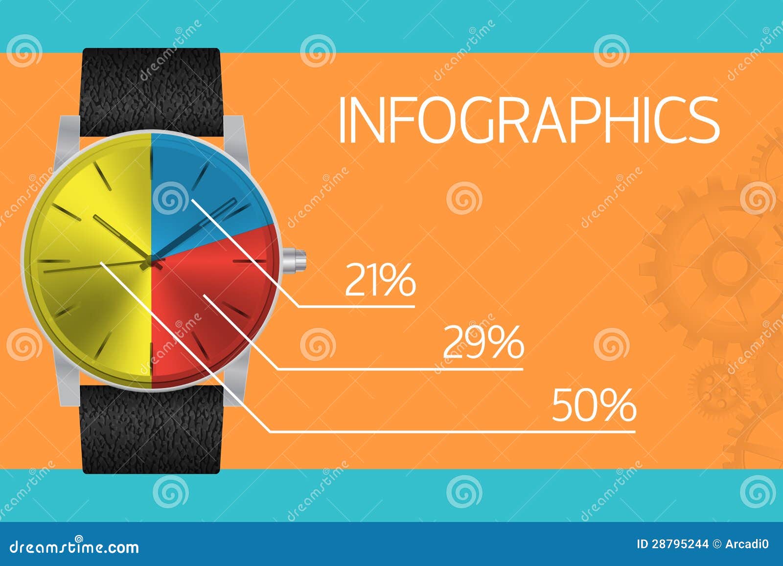 Infographics Template - Vintage Watch Stock Illustration - Illustration ...