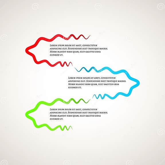 Infographics - Three Color Waves Stock Vector - Illustration of ...