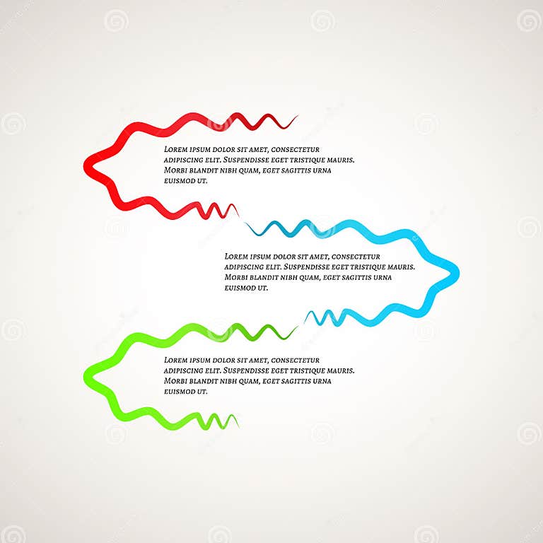 Infographics - Three Color Waves Stock Vector - Illustration of ...