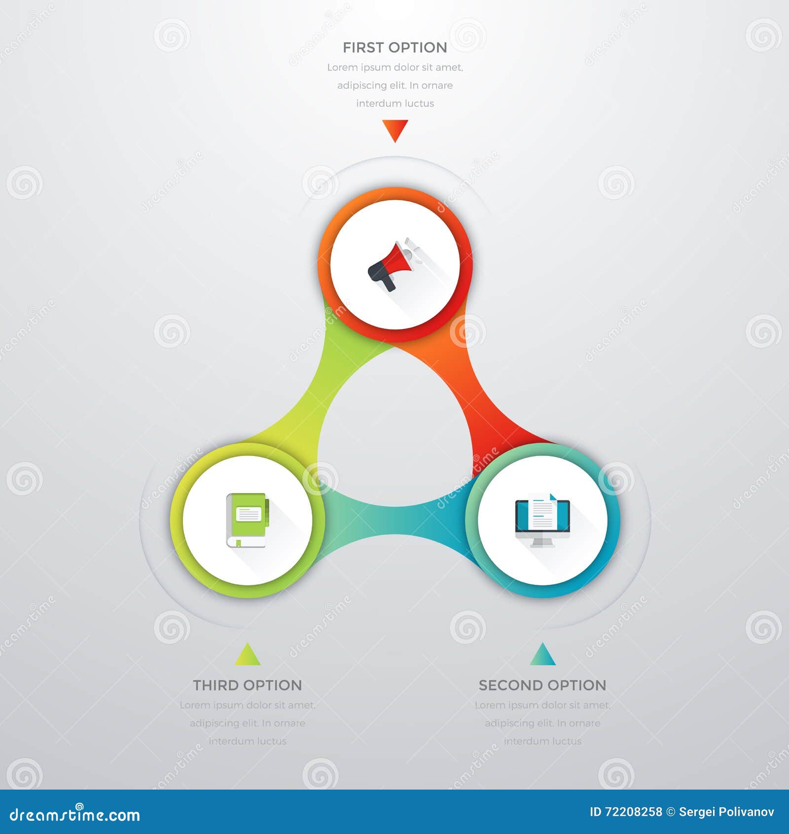 Infographics three options stock vector. Illustration of modern - 72208258