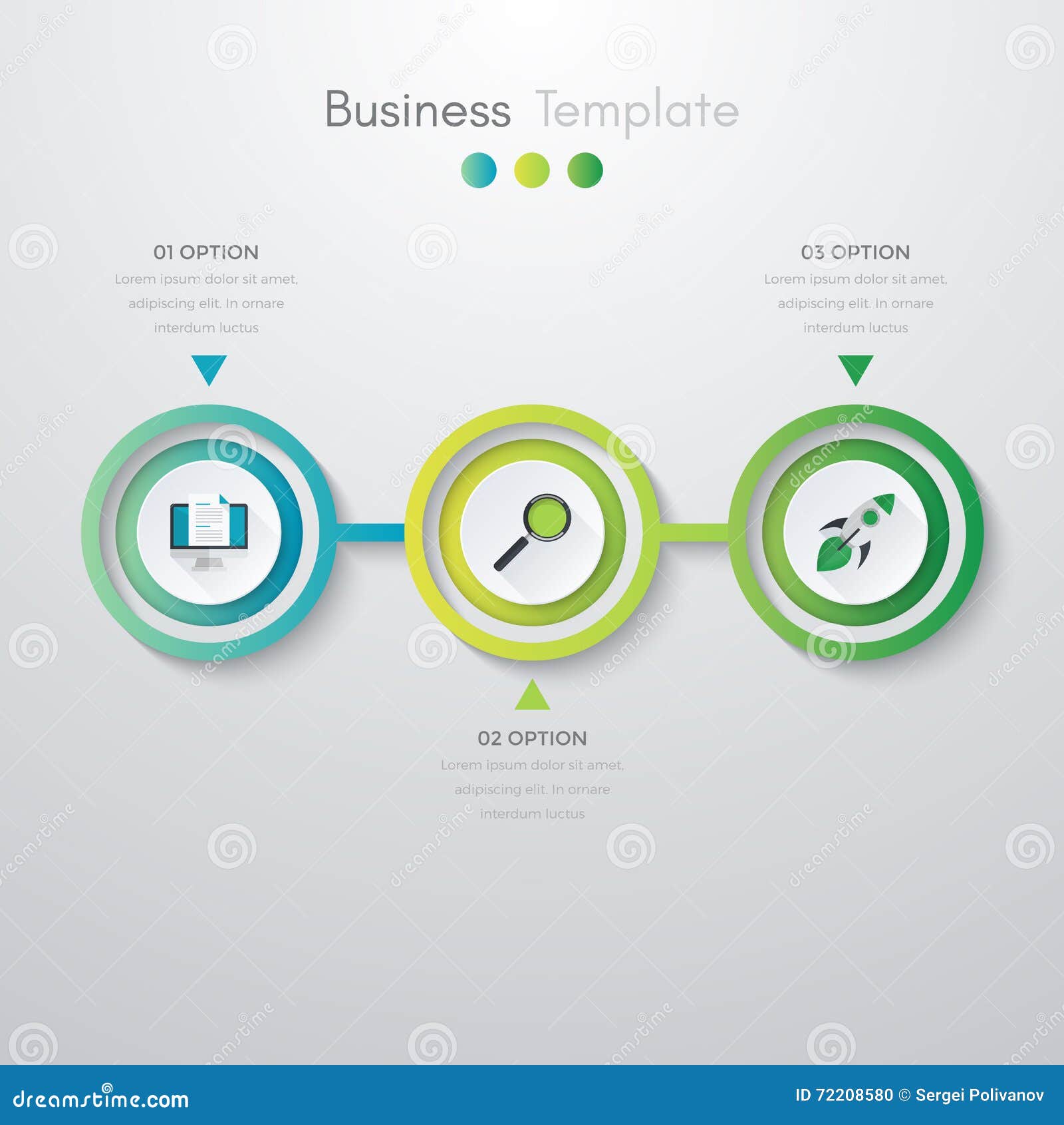 Infographics three options stock vector. Illustration of data - 72208580