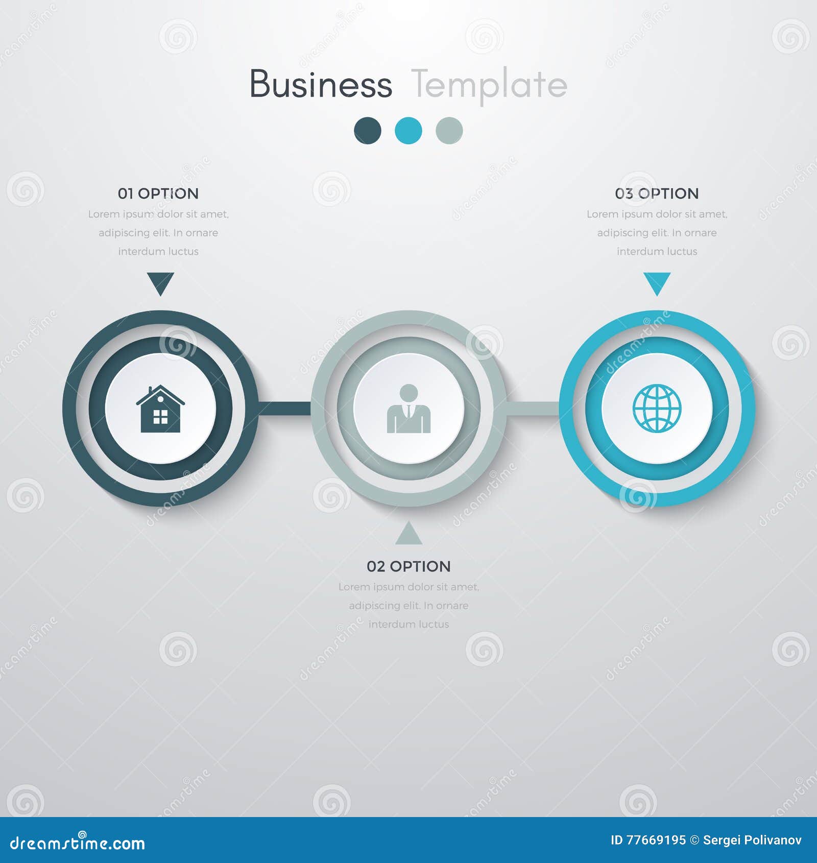 Infographics three options stock vector. Illustration of layout - 77669195