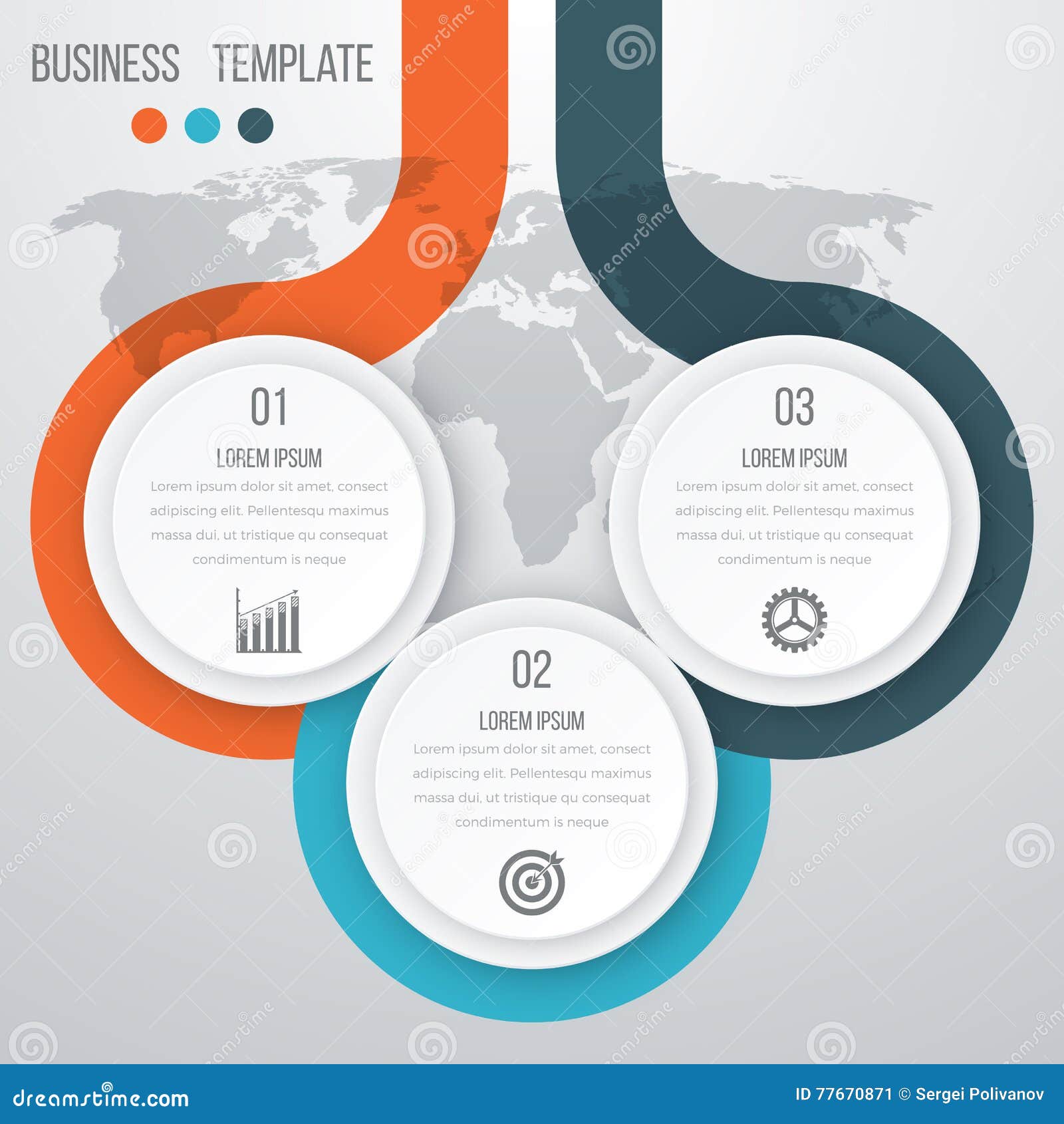 Infographics three options stock vector. Illustration of chart - 77670871