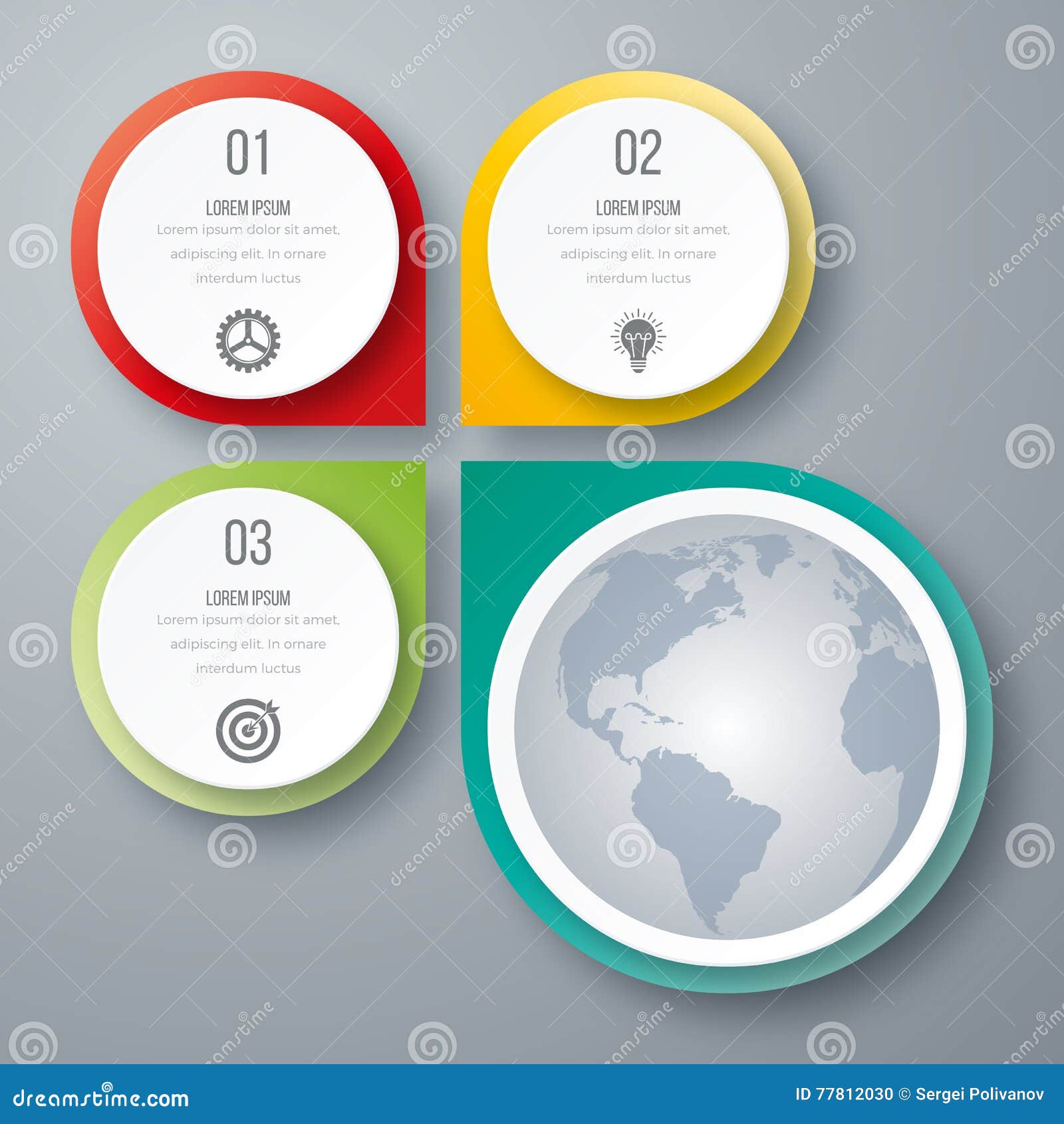 Infographics three options stock vector. Illustration of information ...