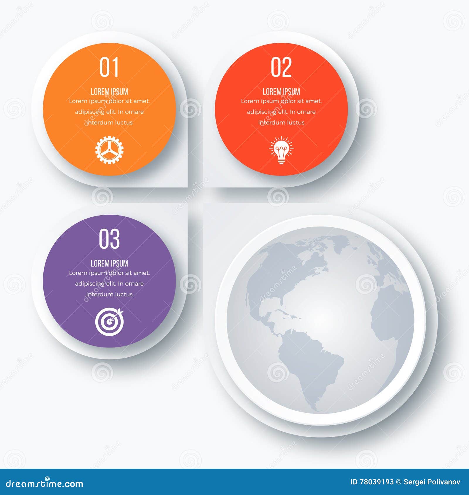 Infographics three options stock vector. Illustration of abstract ...