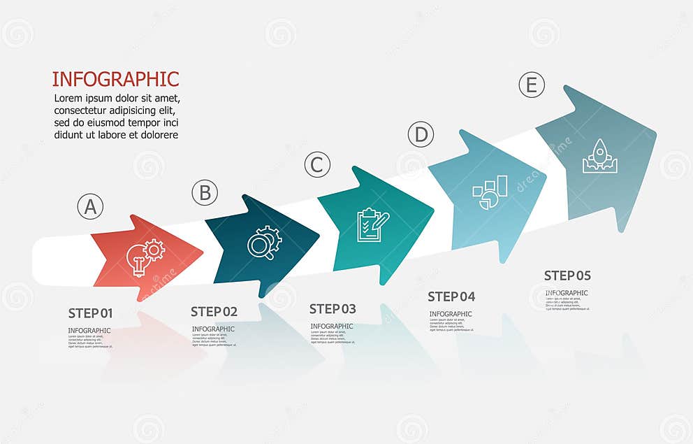 Infographics Timeline Element Business Data Steps Report Layout ...