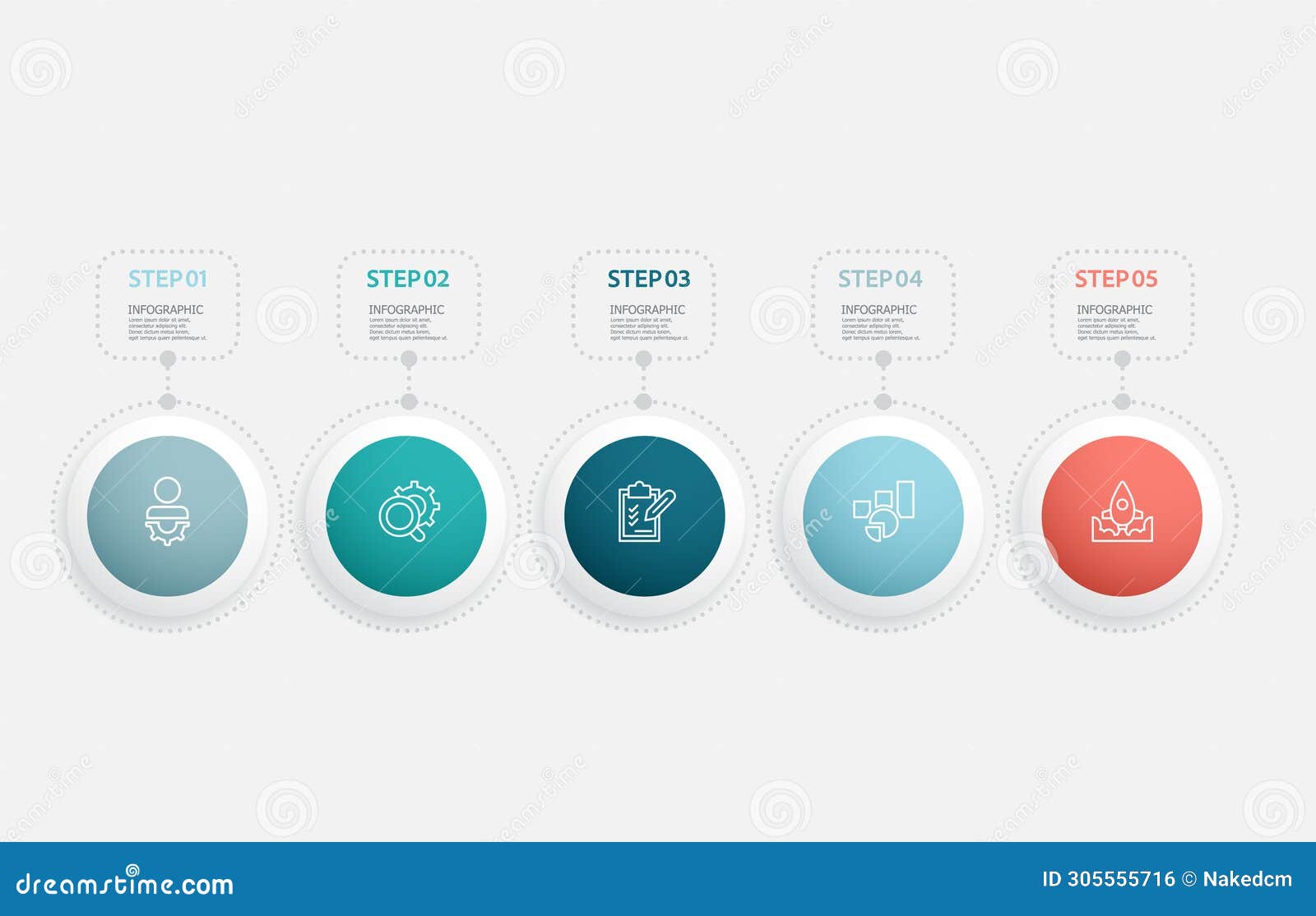 Infographics Timeline Element Business Data Visualization Steps Report ...