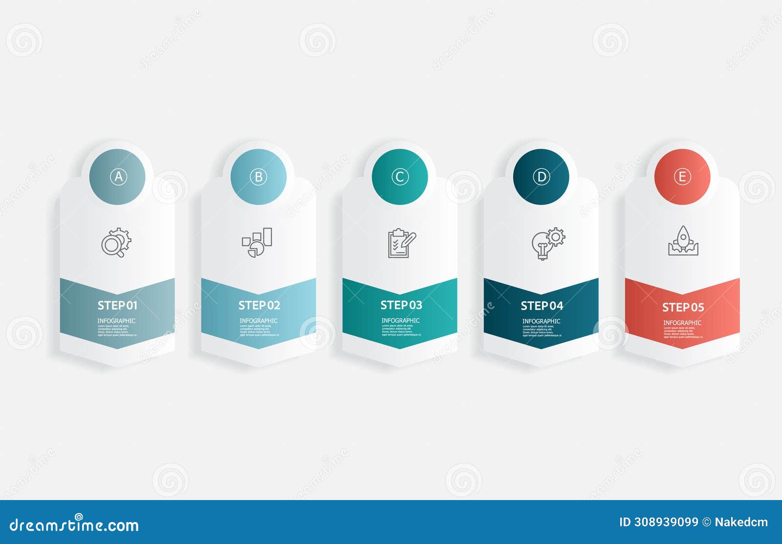 Infographics Timeline Element Business Workflow Data Steps Report ...