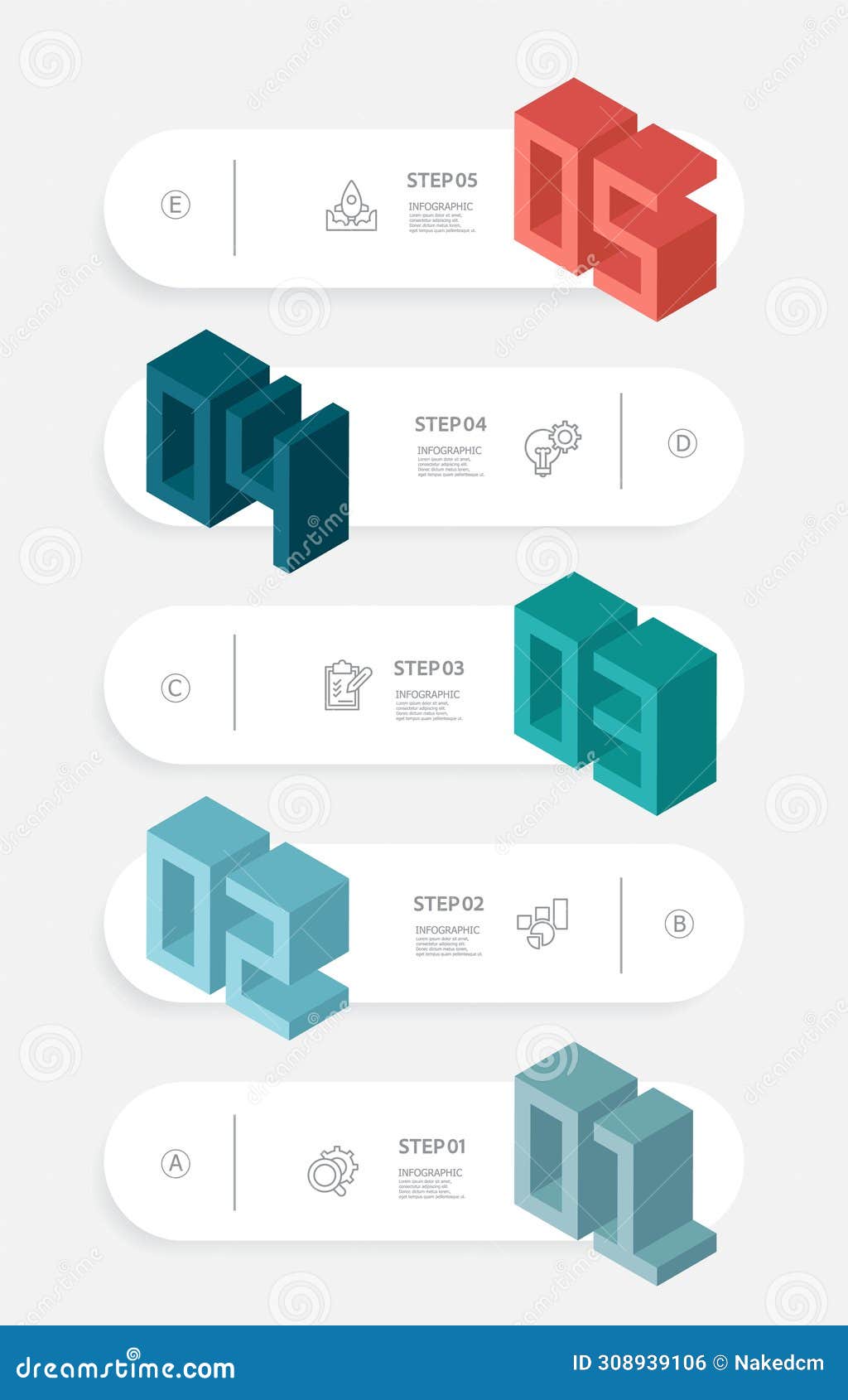 Infographics Timeline Element Business Workflow Data Steps Report ...