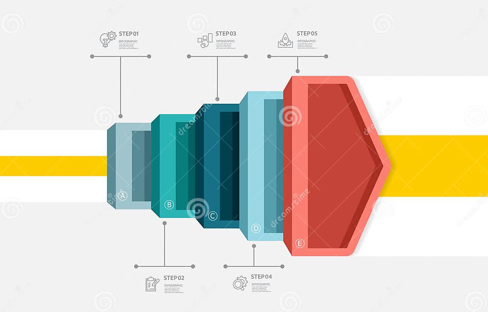 Infographics Timeline Element Business Workflow Data Steps Report ...