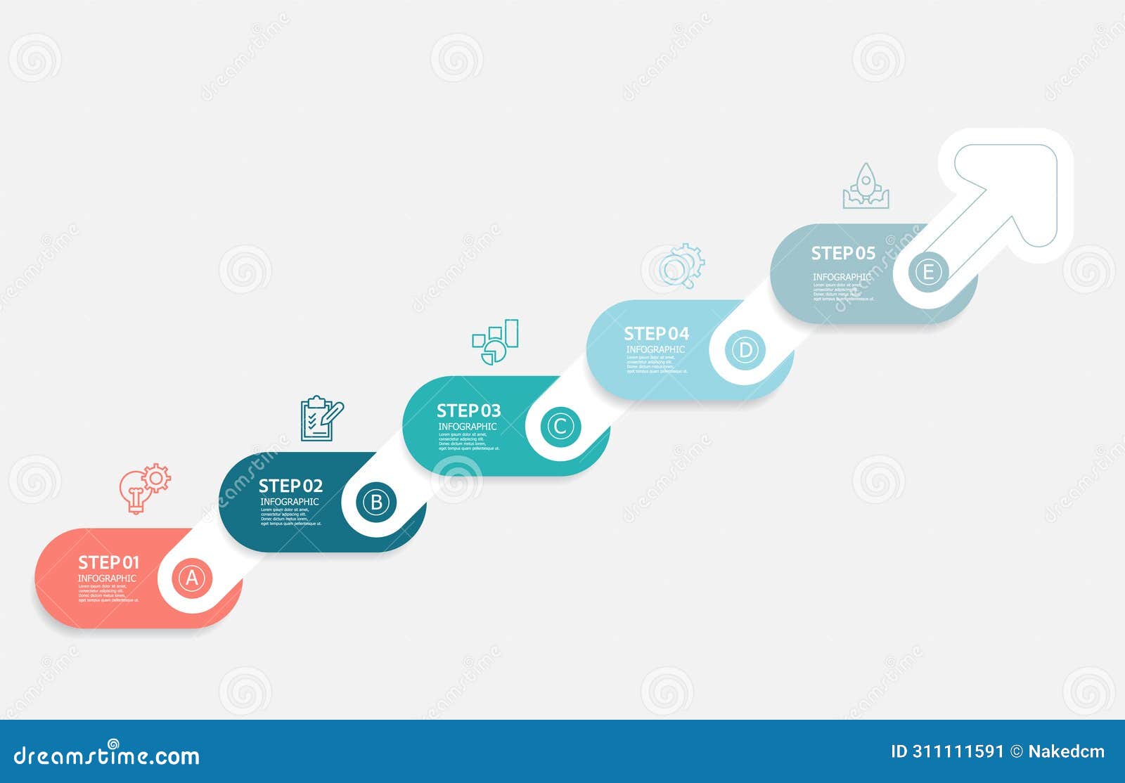 Infographics Timeline Element Business Workflow Data Steps Report ...