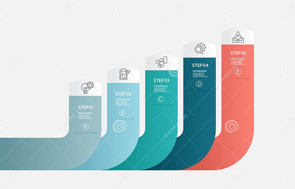 Infographics Timeline Element Business Workflow Data Steps Report ...