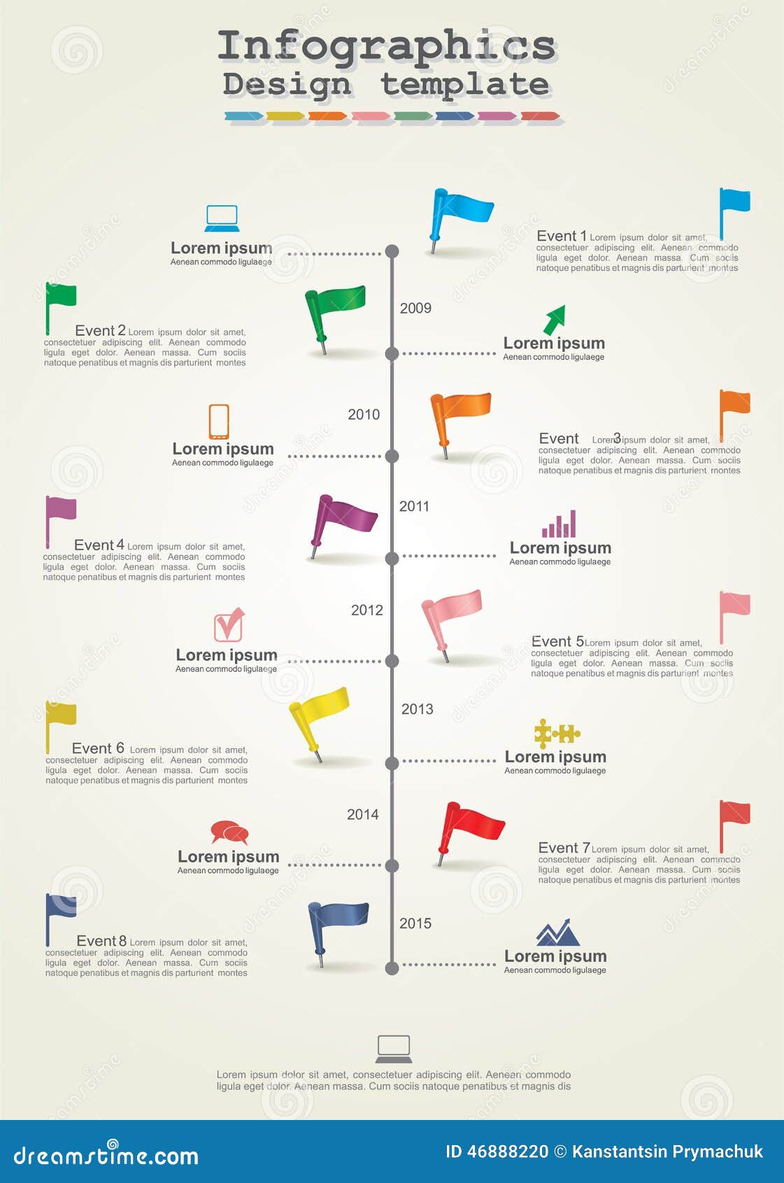 Infographics Timeline Element Layout. Vector Stock Vector ...