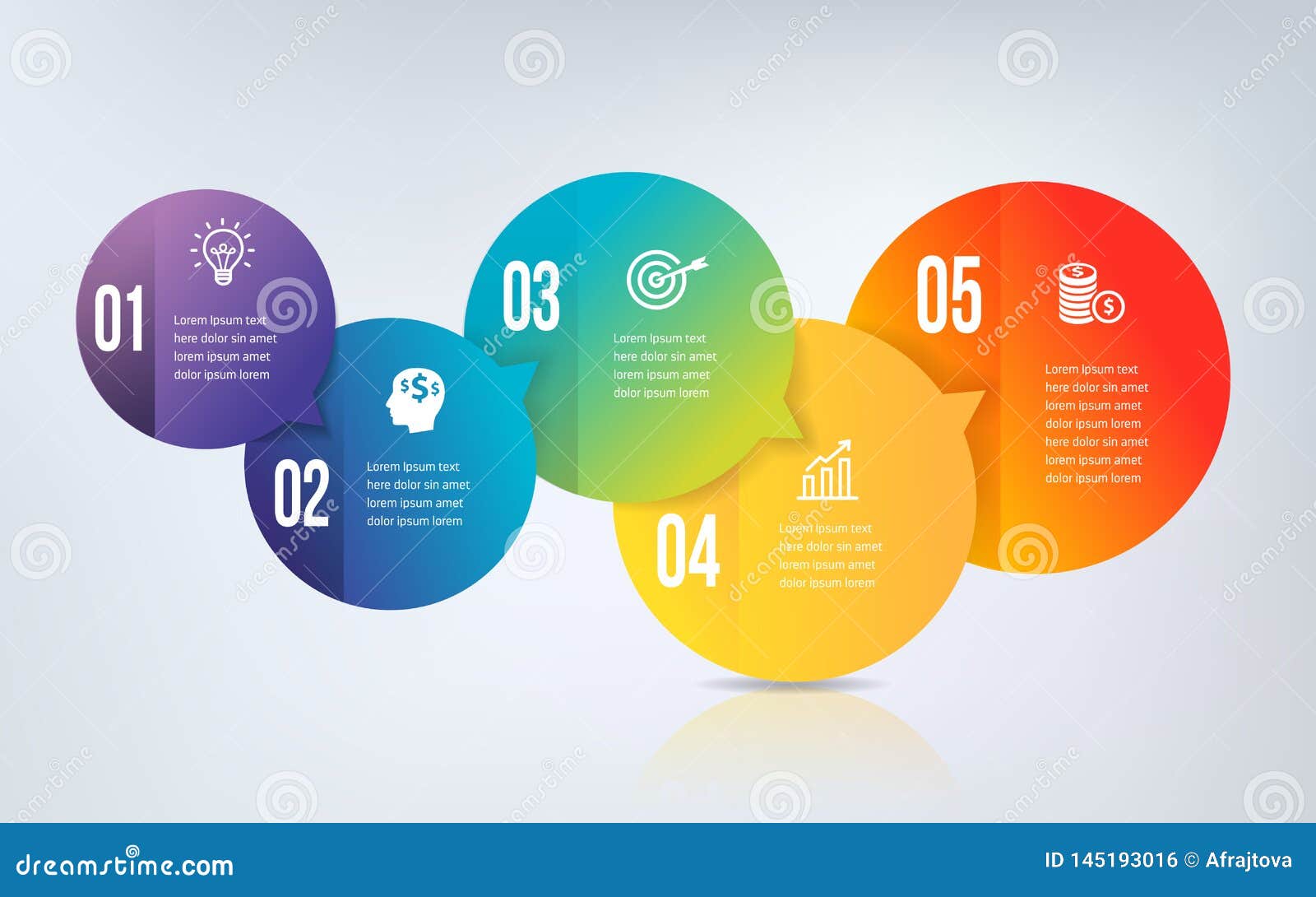 Infographics Timeline, Five Steps To Success Stock Vector ...