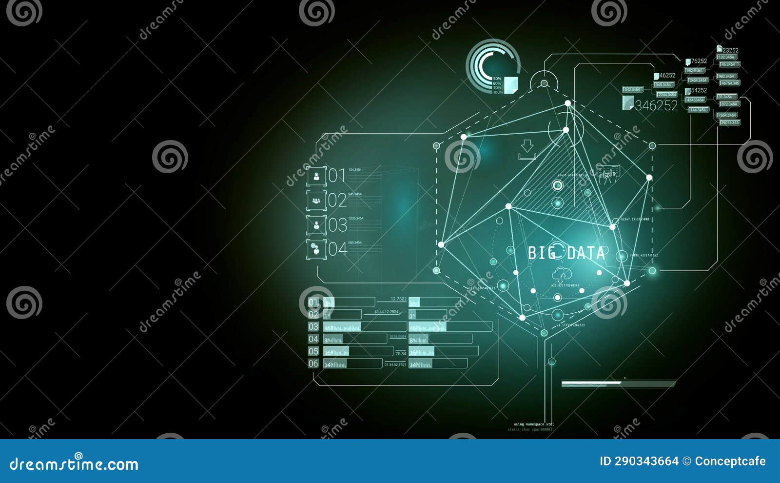 Infographics on the Topic of Big Data Stock Footage - Video of ...