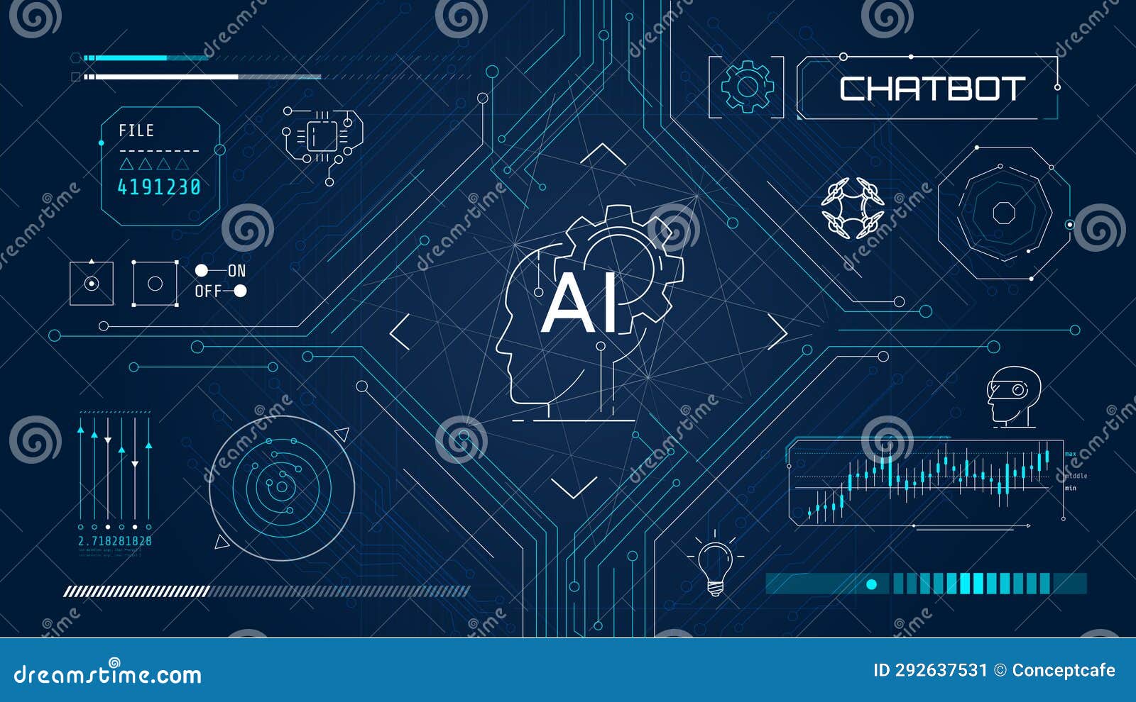 Infographics on the Topic of Future Technologies. Stock Illustration ...