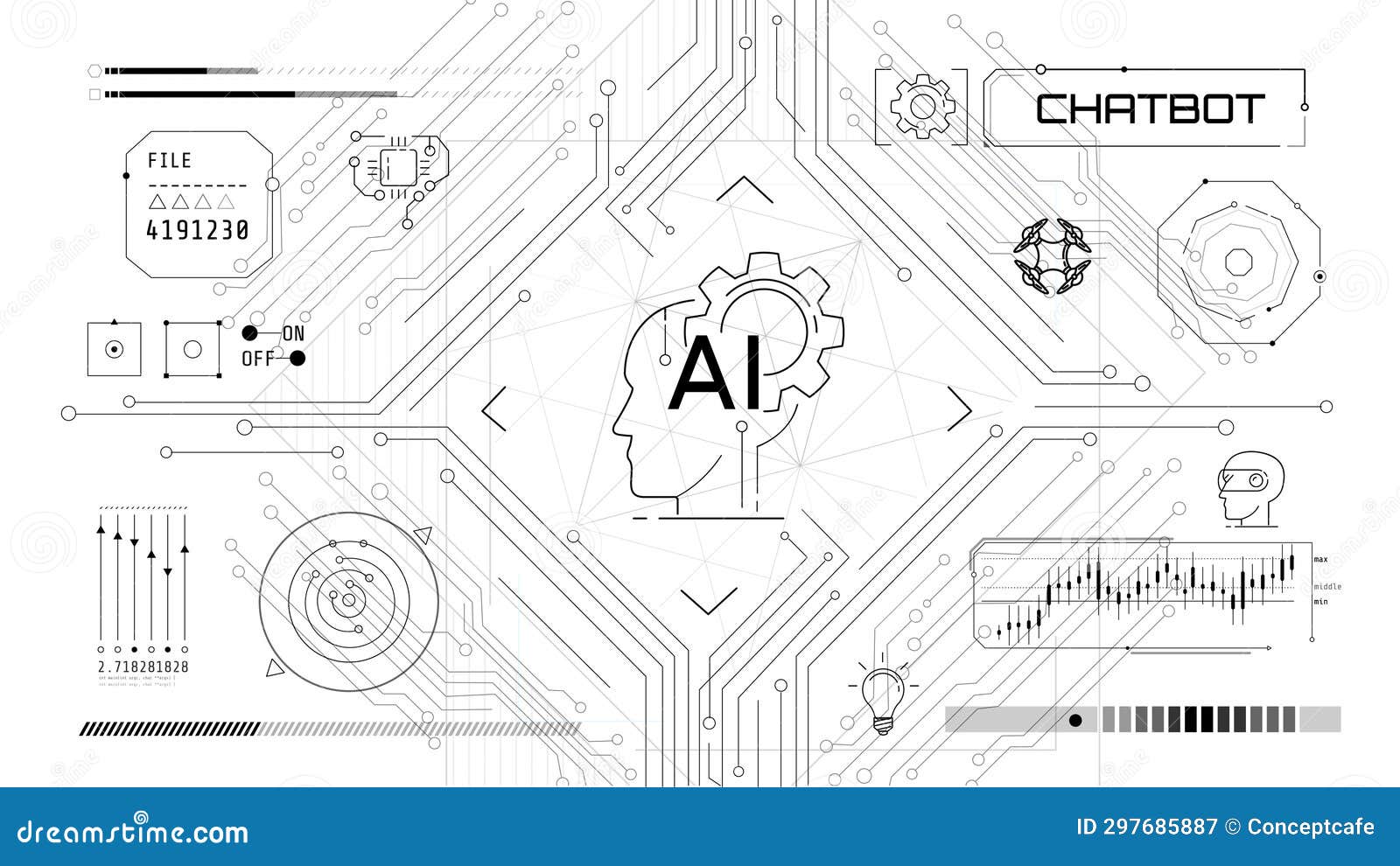 Infographics on the Topic of Future Technologies. Stock Illustration ...