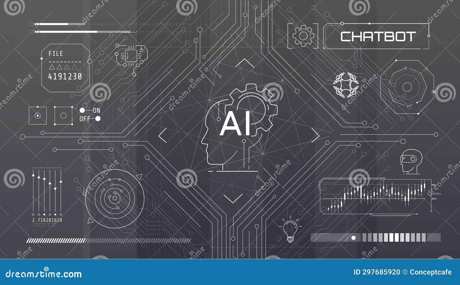 Infographics on the Topic of Future Technologies. Stock Illustration ...