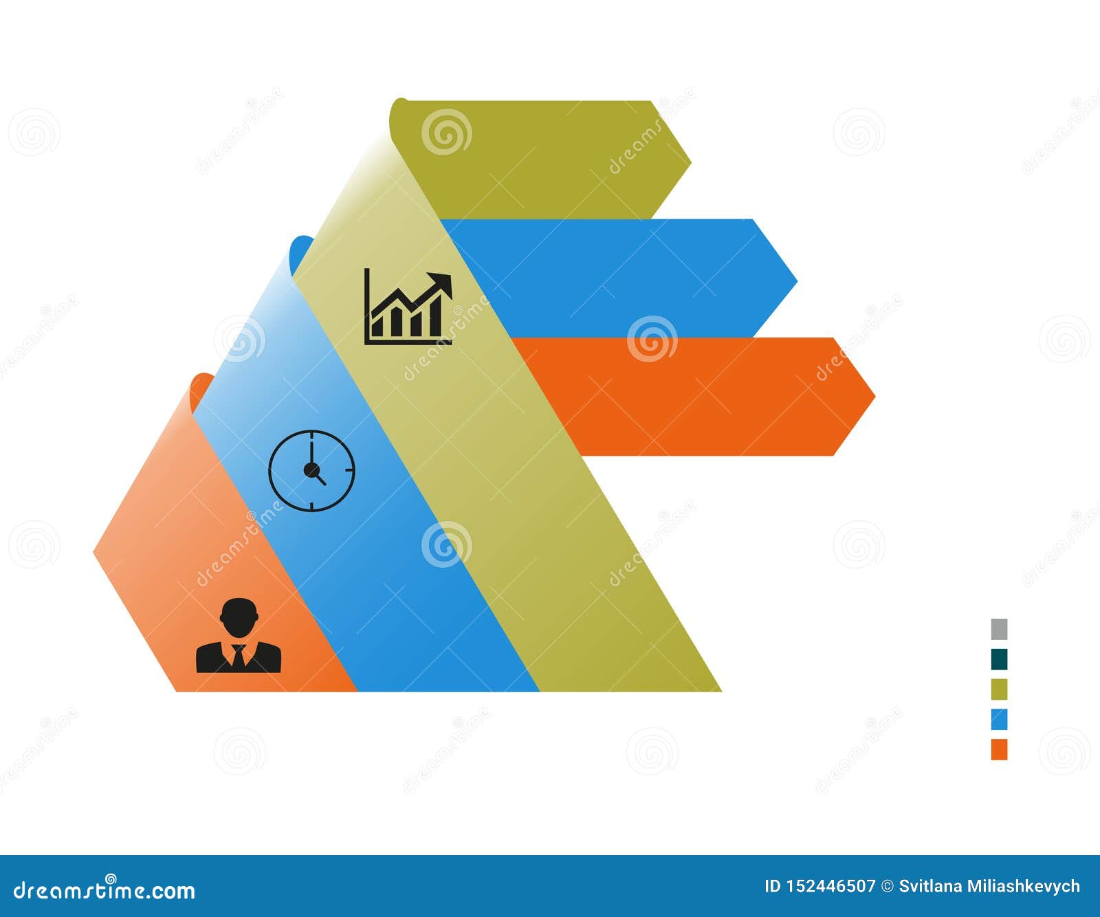 Infographics Triangle Deployed with Icons Stock Illustration ...