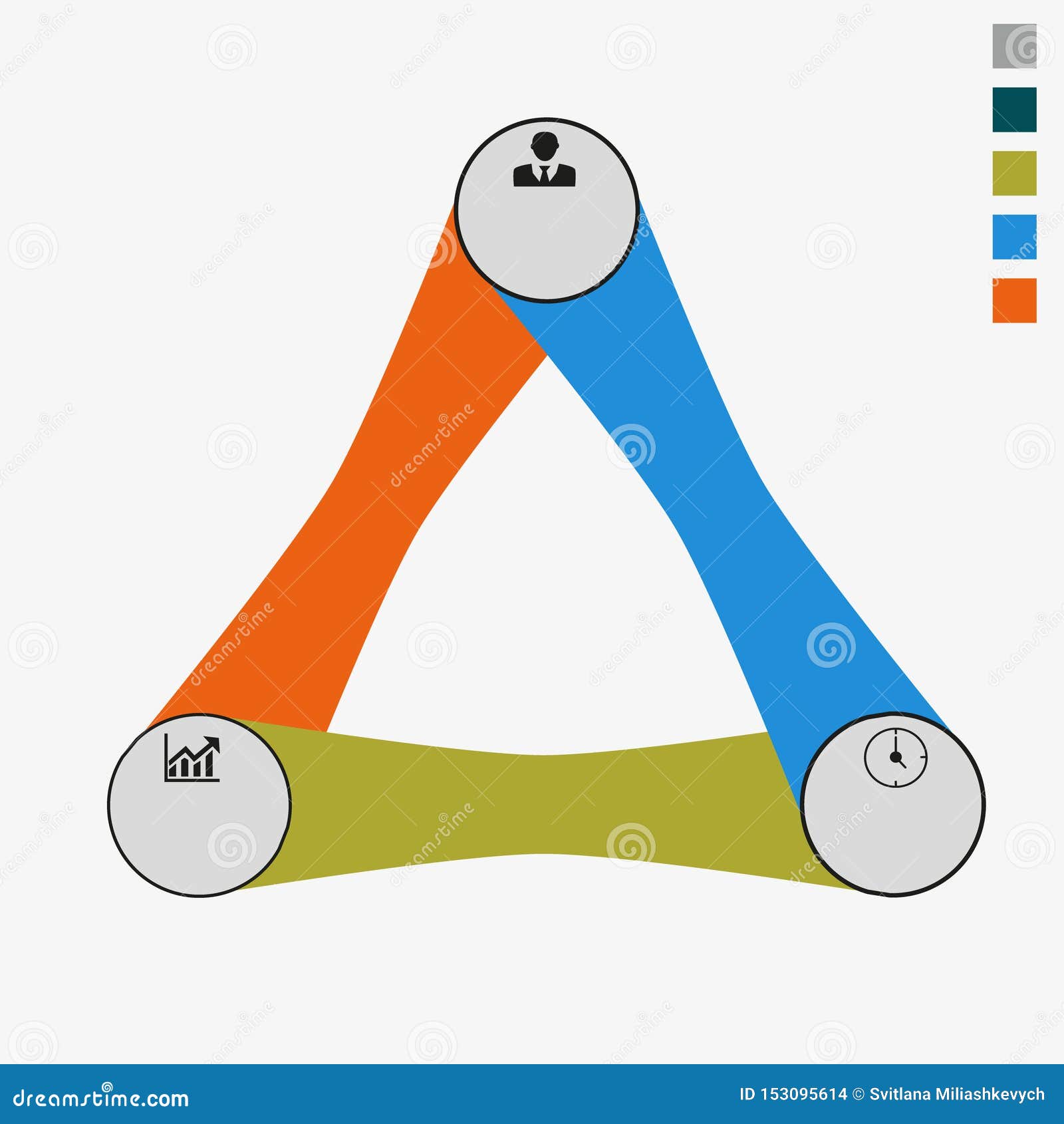 Infographics Triangle with Icons Stock Illustration - Illustration of ...