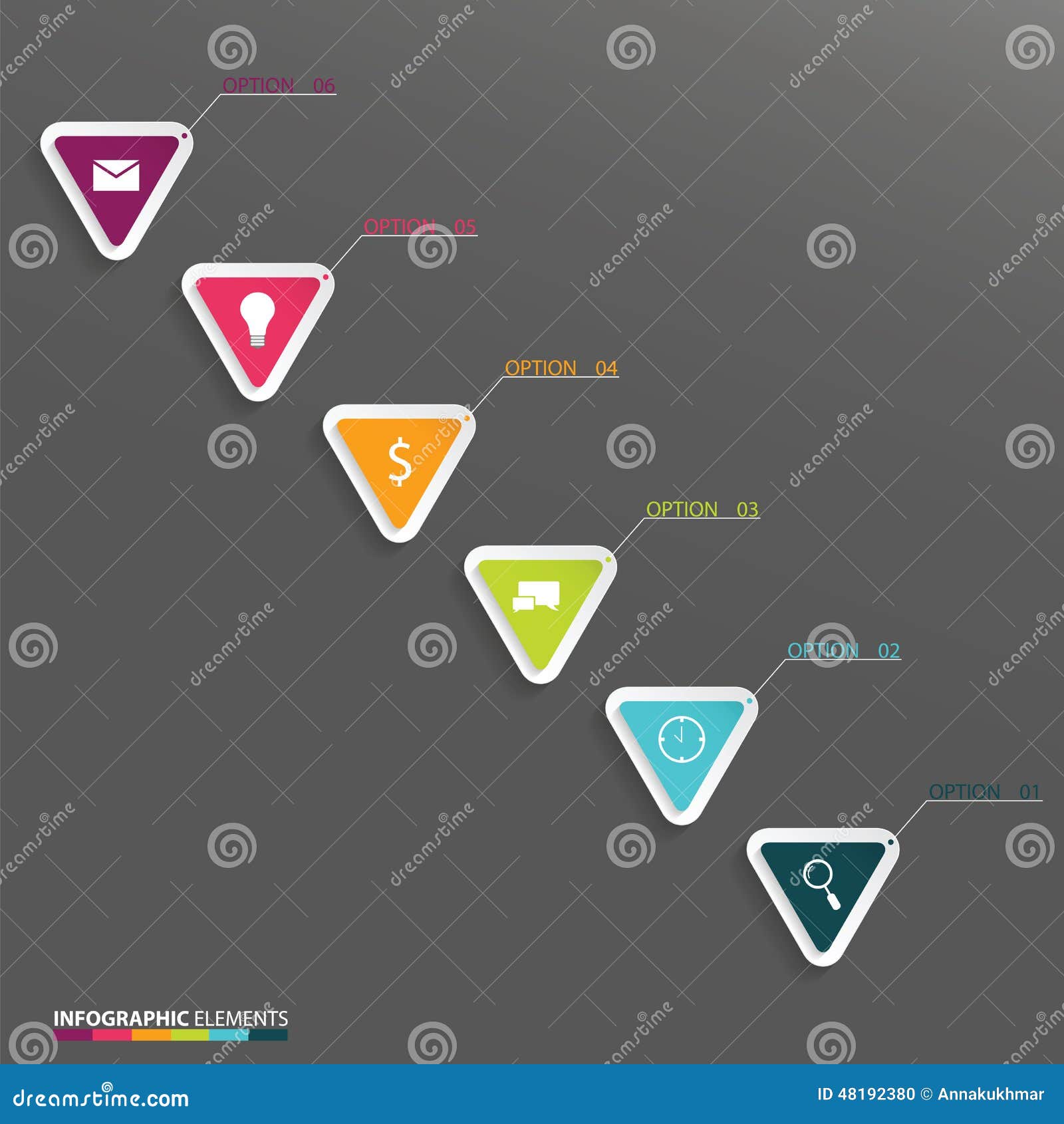 Infographics with Triangles Stock Vector - Illustration of infographic ...