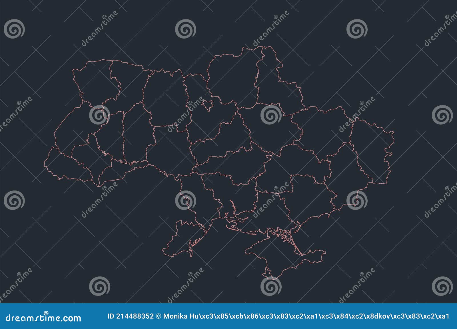 Infographics Ukraine Map Outline, Flat Design, Blank Stock Vector ...