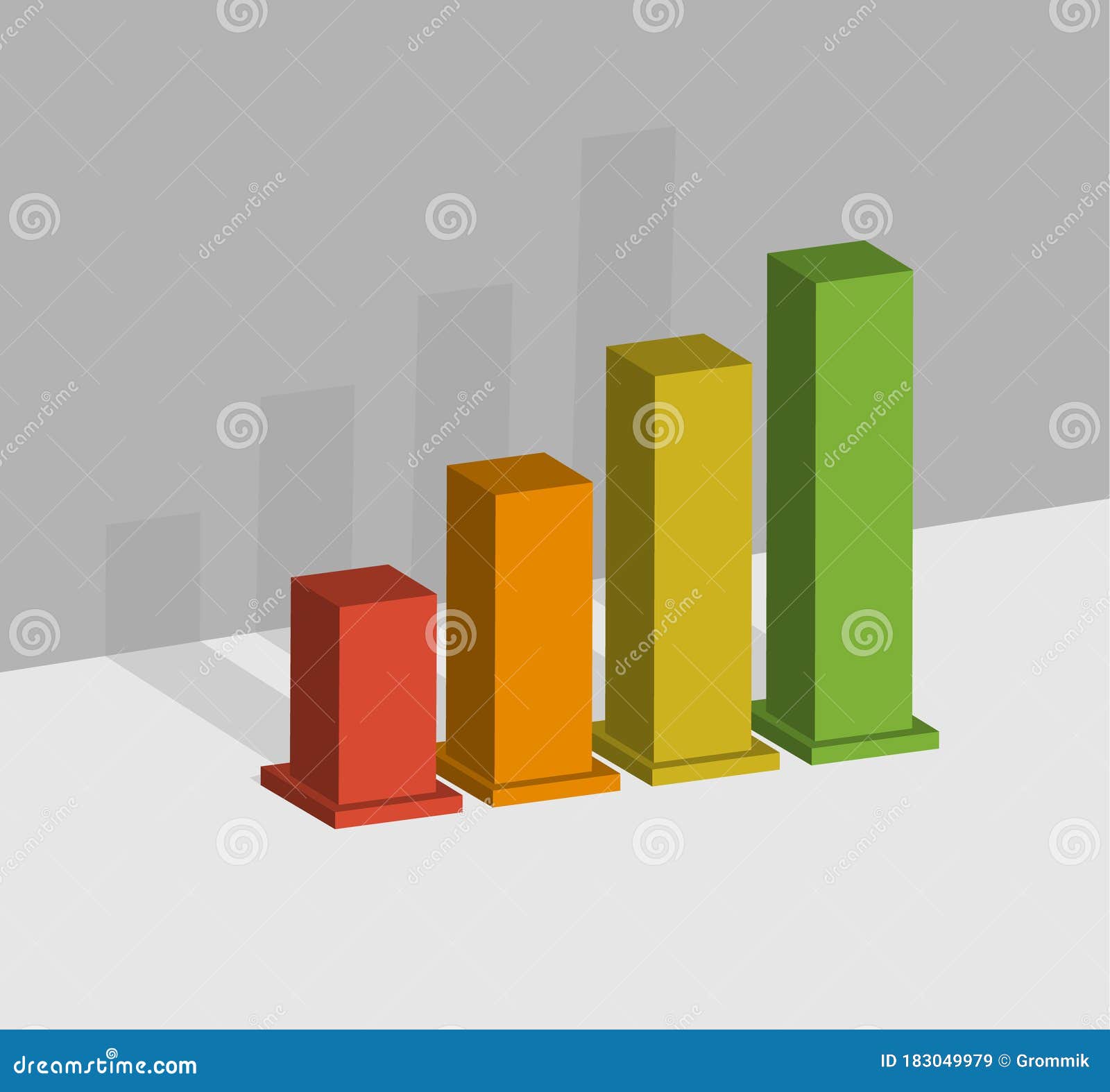 Infographics. Vector Chart, Three-dimensional Columns of Different ...