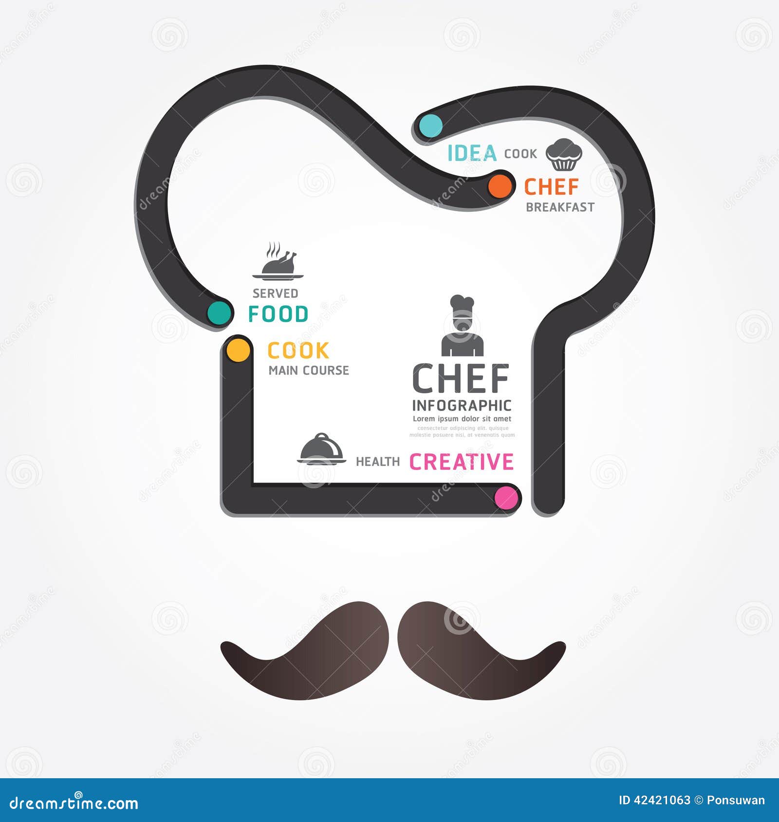Infographics Vector Food Design Diagram Line Style Stock Vector ...