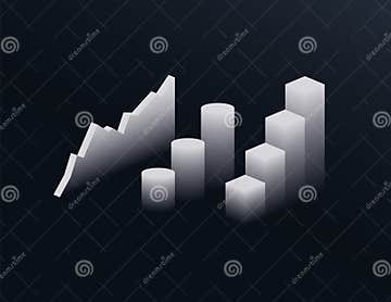 Infographics Vector Graph Elements or Charts in Minimal Black White ...