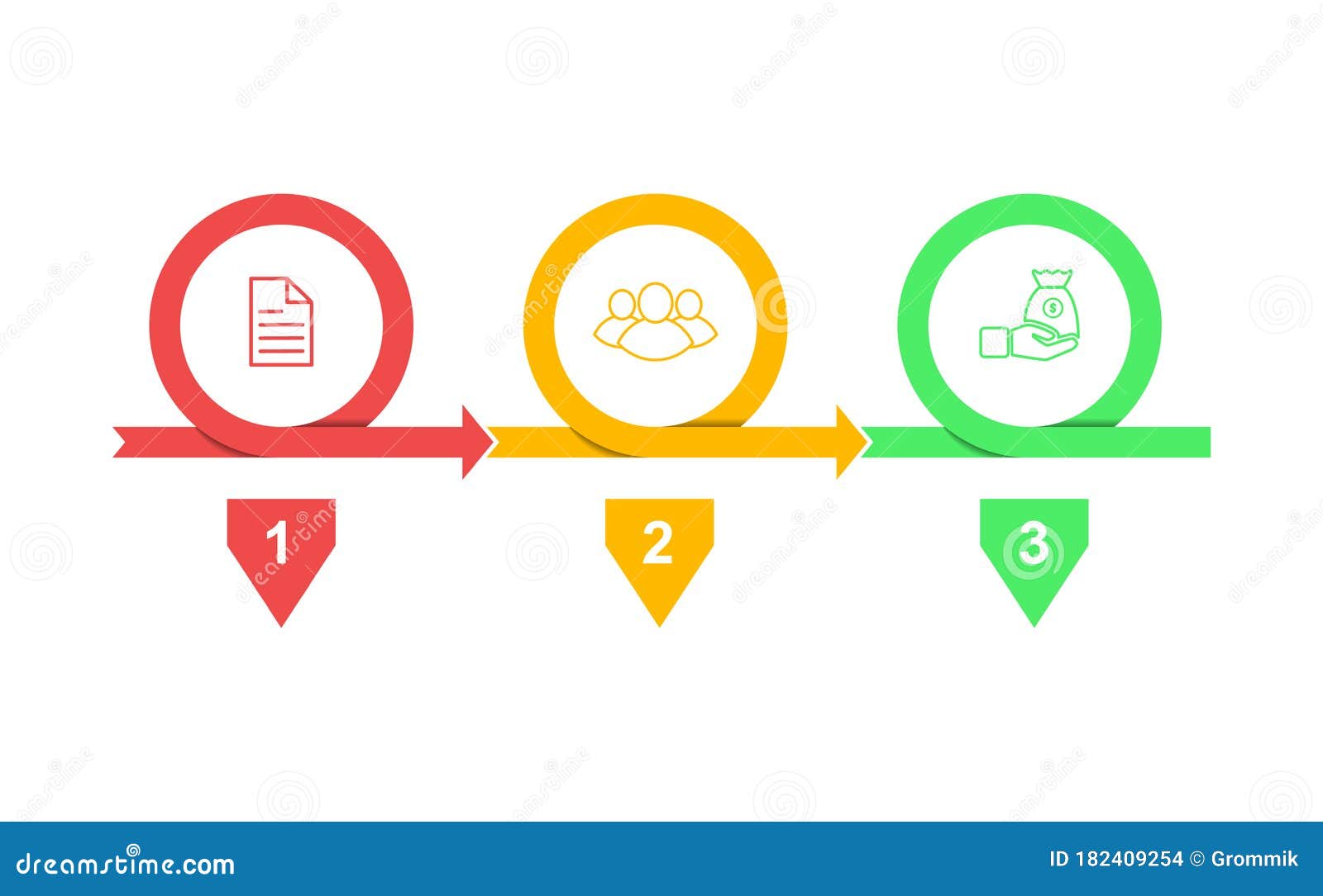 Infographics. Vector Template of Three Stages. for Web Page Design ...