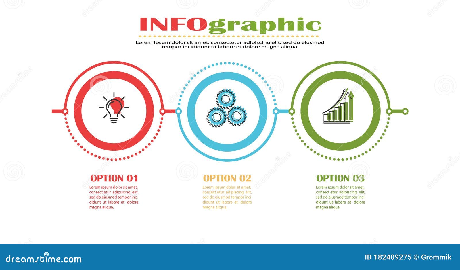 Infographics. Vector Template of Three Stages. for Web Page Design ...