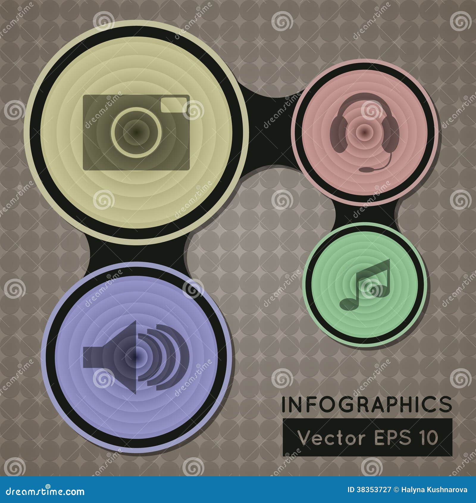 Infographics Web Design. Modern Round Template. Ve Stock Vector ...