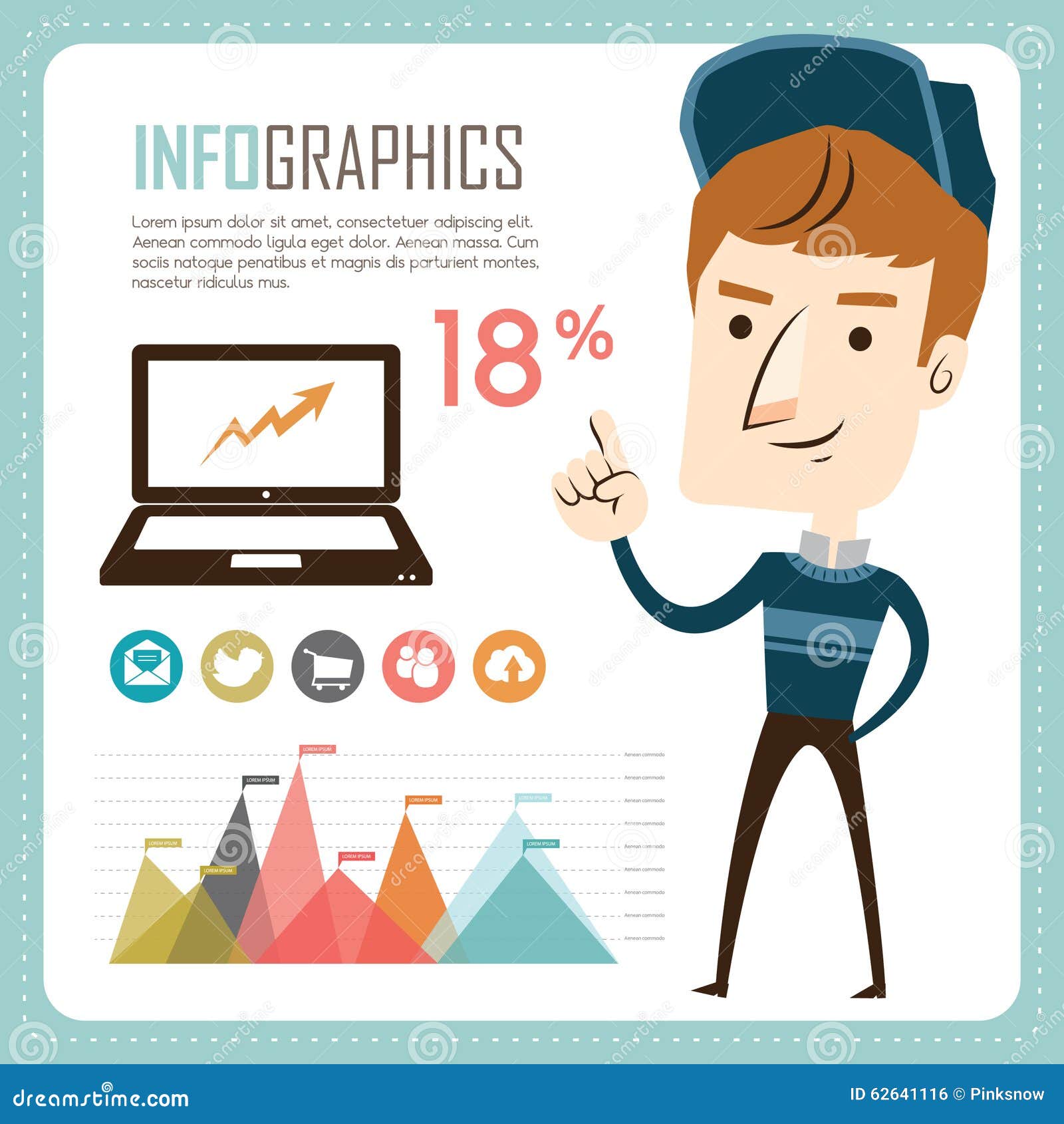 Infographics stock vector. Illustration of manager, design - 62641116