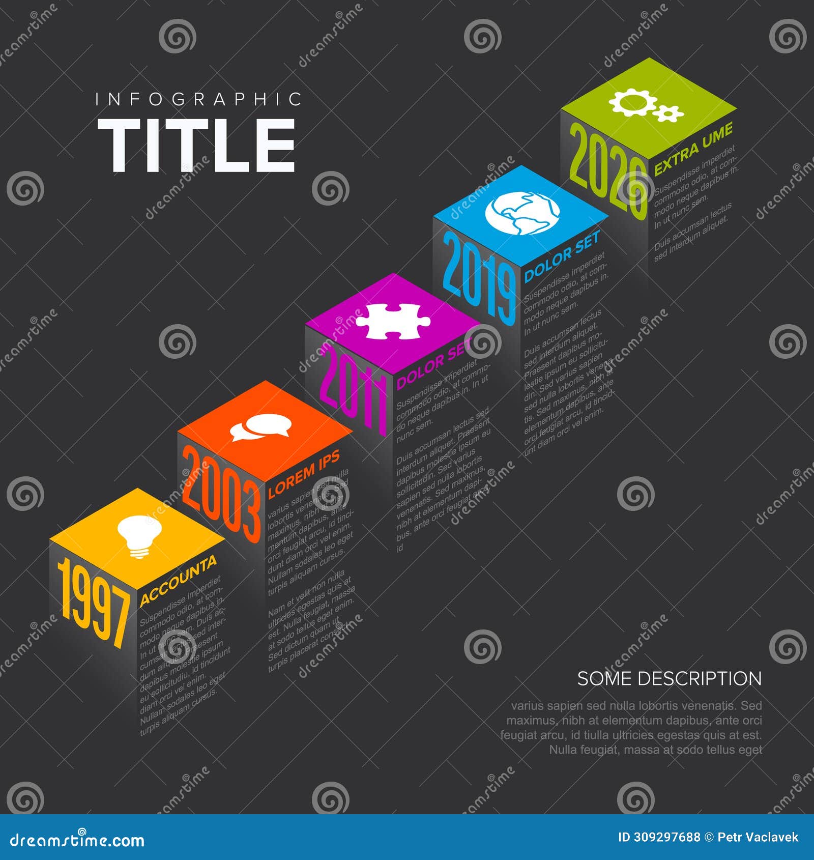 Infogrpahic Steps Dark Diagram Template Vector Illustration ... Infogrpahic Steps Dark Diagram Template Vector Illustration ...