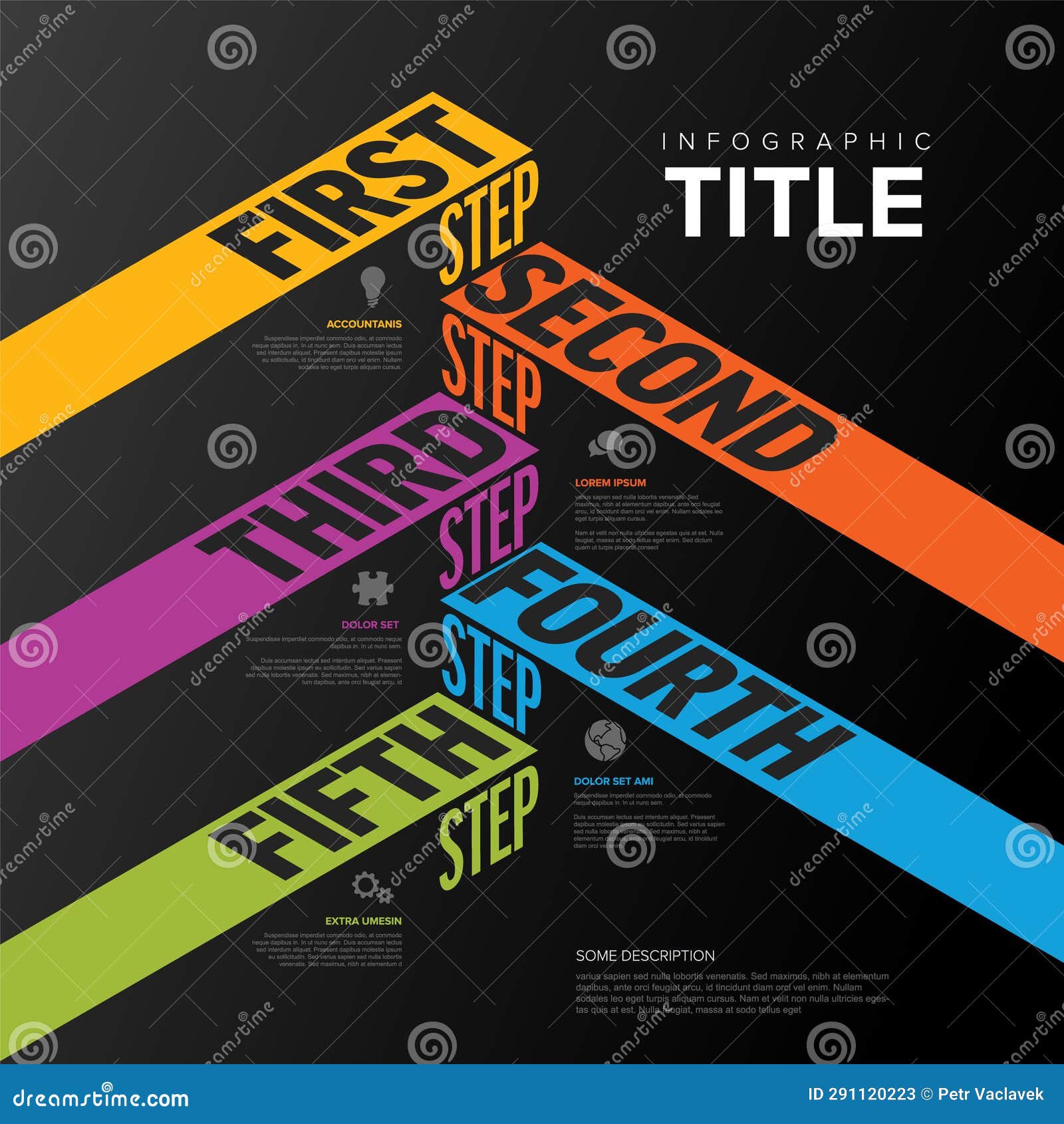Infogrpahic Stairs Steps Diagram Template Cartoon Vector ... Infogrpahic Stairs Steps Diagram Template Cartoon Vector ...