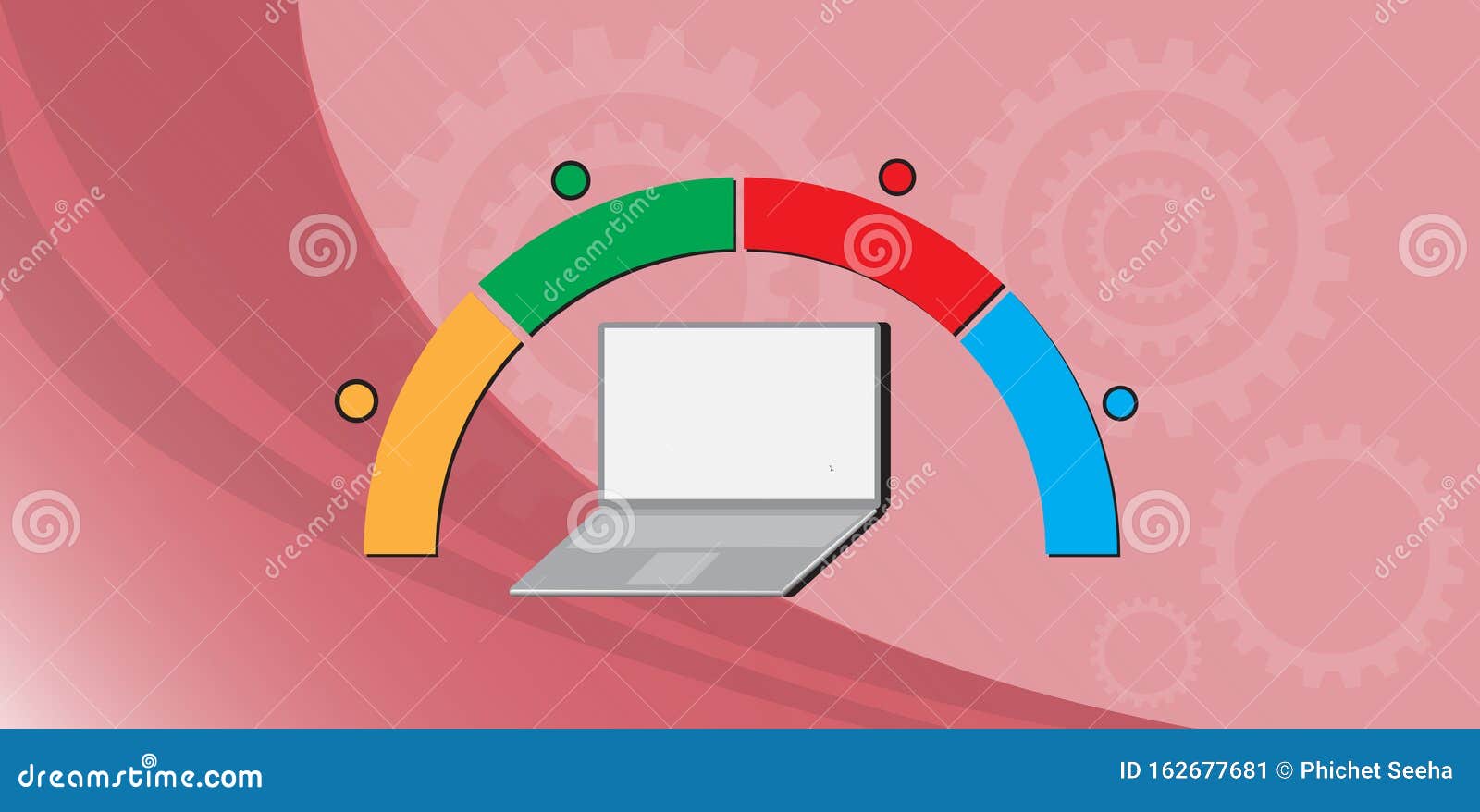 Infomation Graphic Computer Display and Free Space for Text Stock ...
