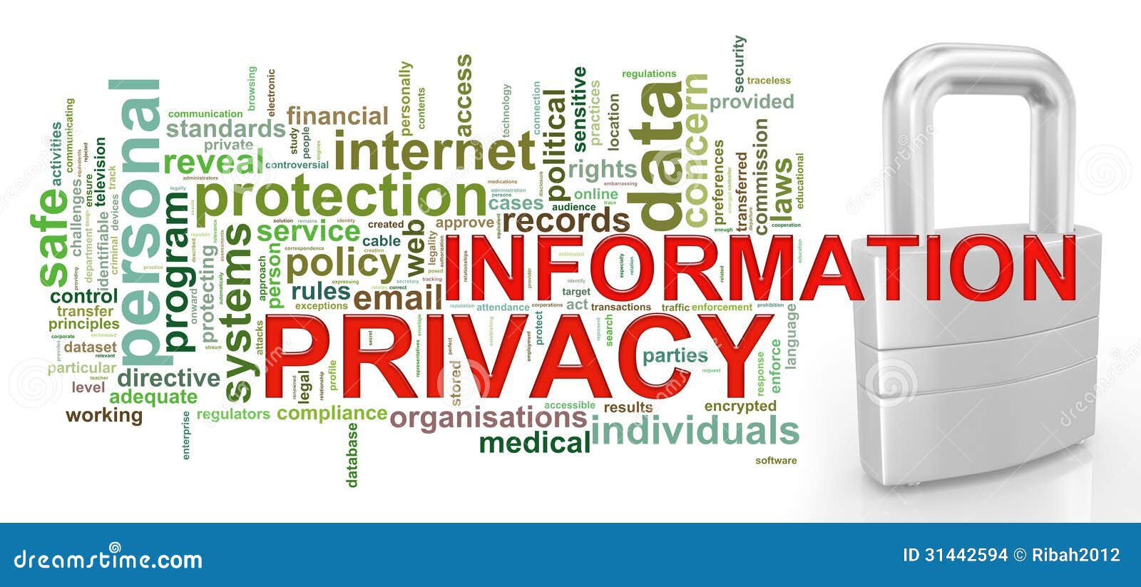 Infomation Privacy Word Tags Stock Illustration - Illustration of ...