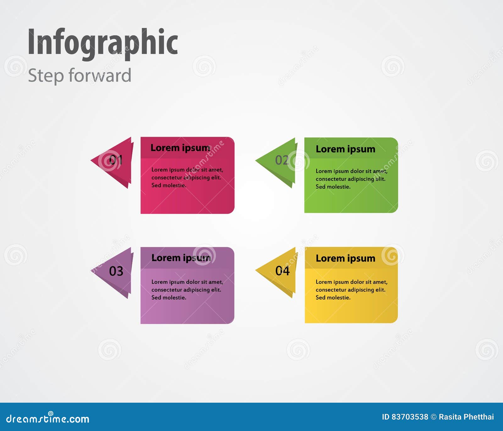 Inforgraphic step forward stock vector. Illustration of element - 83703538
