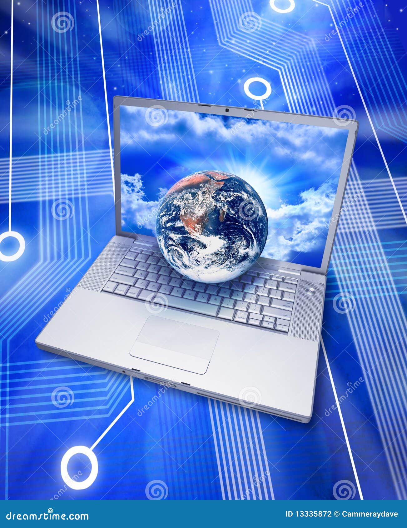 Informática 3D global ilustração stock. Ilustração de terra - 13335872