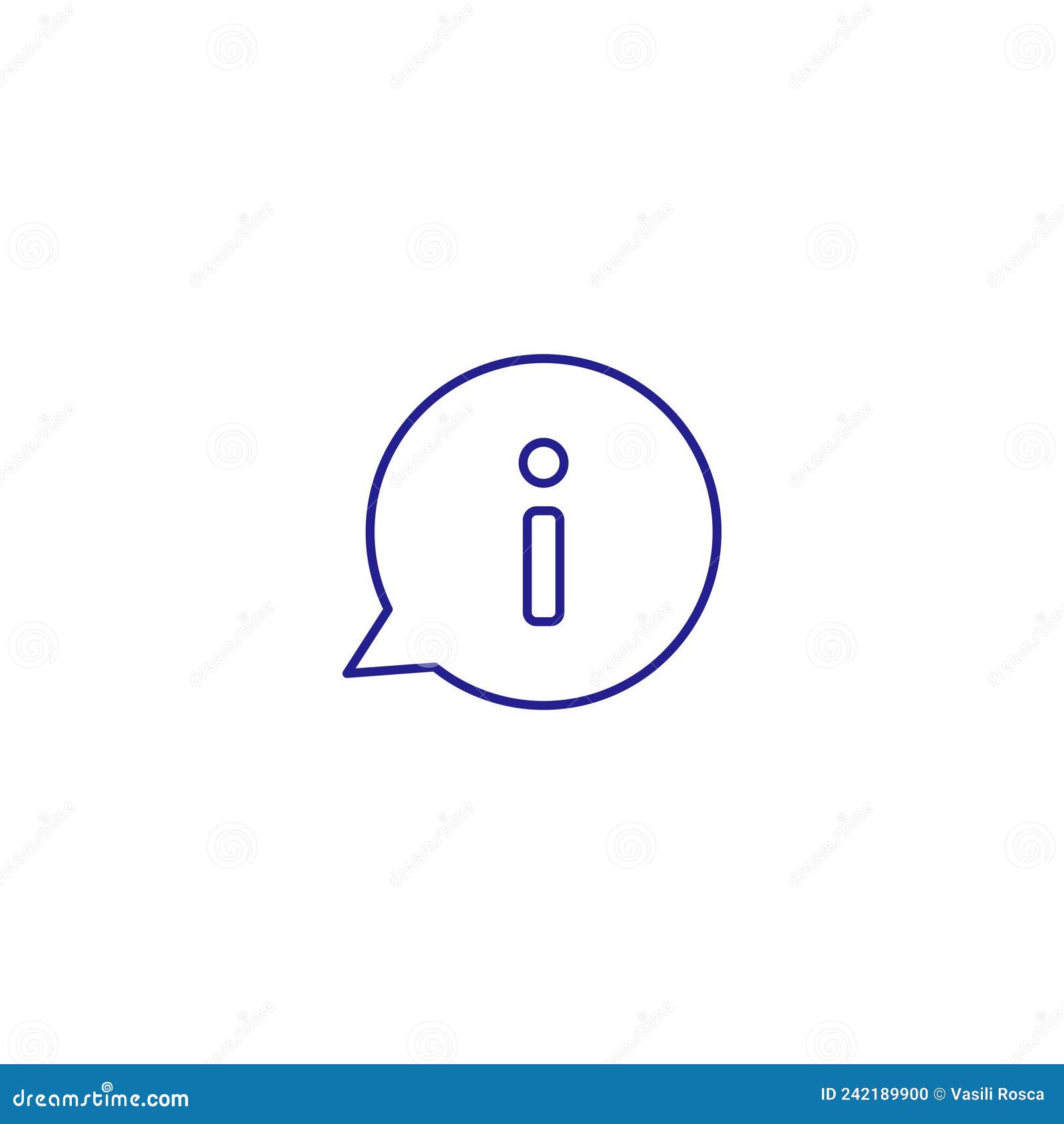 Inform Answer Info Line Icon. Helpdesk Bubble Speech Stock Vector ...