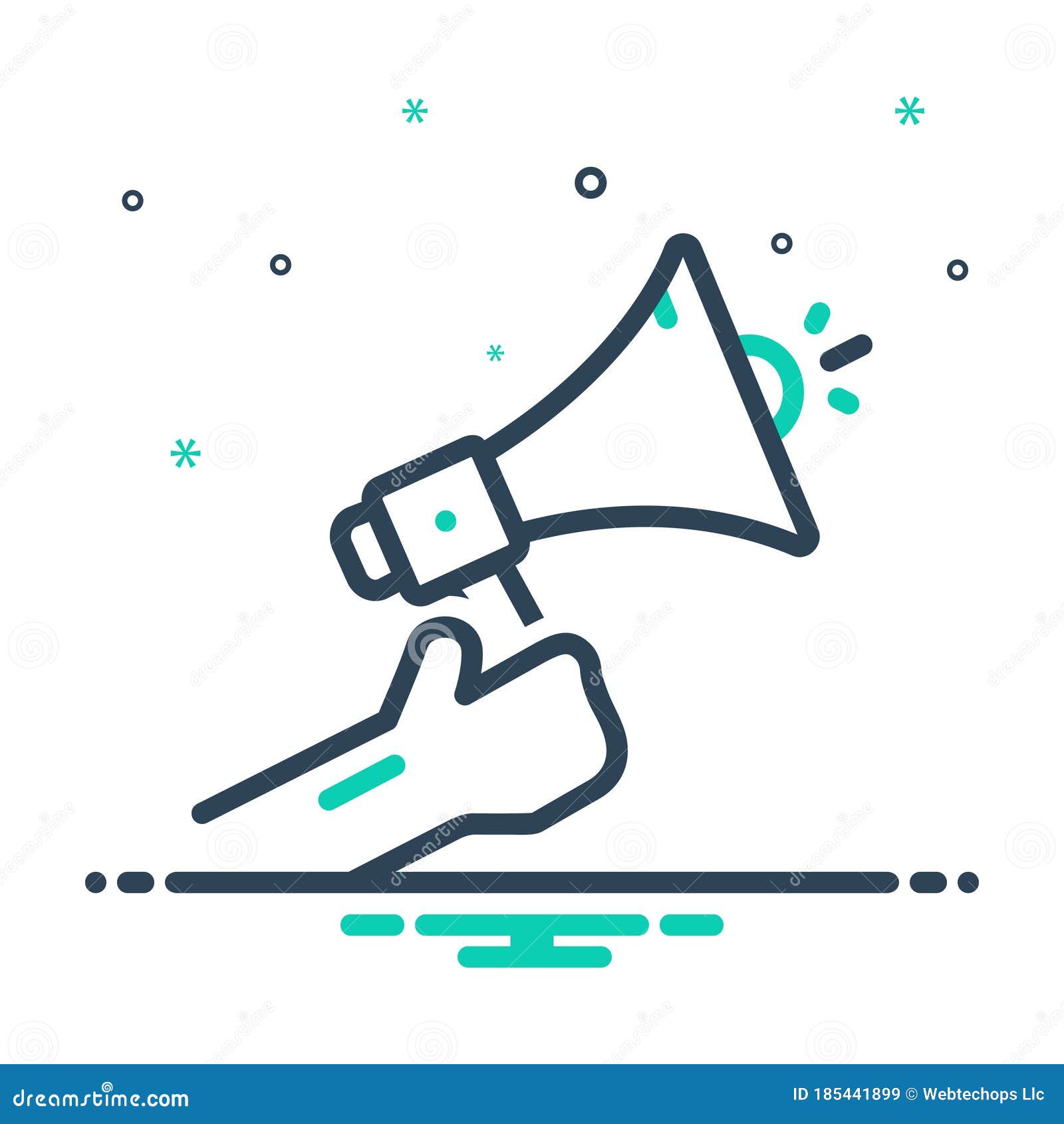 Mix Icon for Inform, Enlighten and Notify Stock Vector - Illustration ...